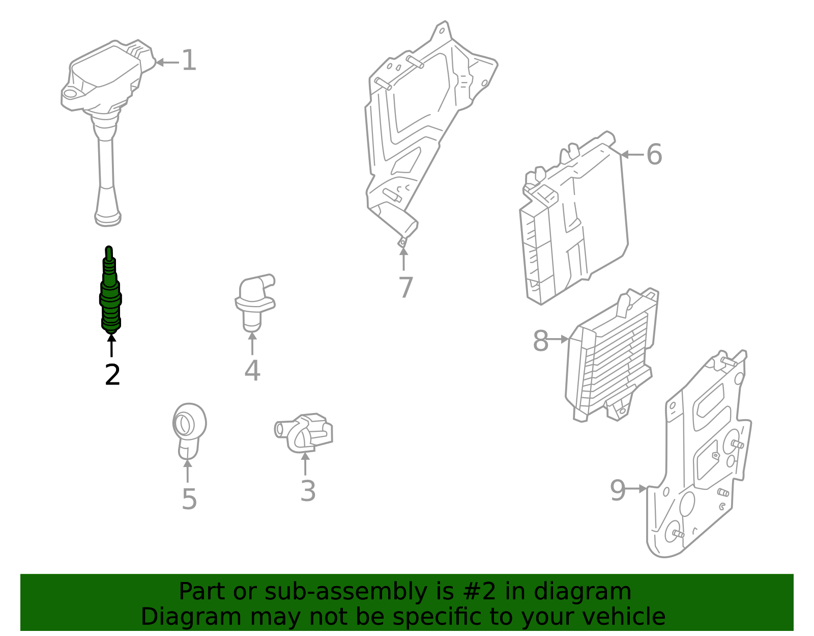 2022-2024 Mitsubishi Spark Plug MQ720040 | Mitsubishi Parts Warehouse ...