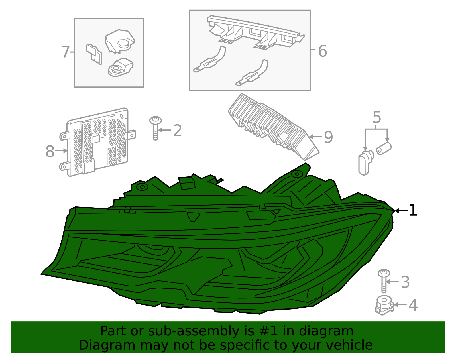 Headlight Assembly 63-11-5-A4F-753 - Bright, OEM Factory Beam ...