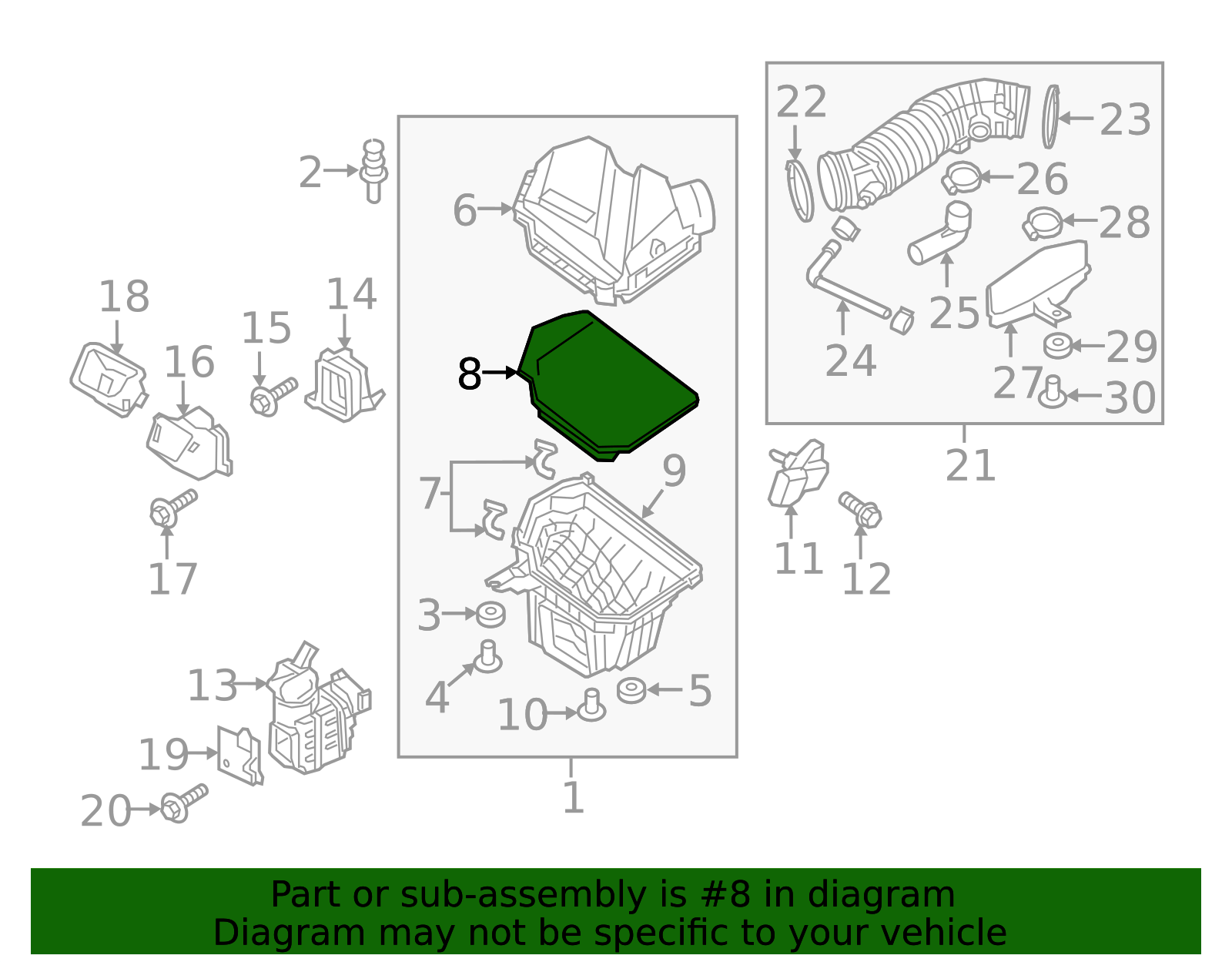 2014-2020 Hyundai Air Filter 28113-B1000 | MotorMotor