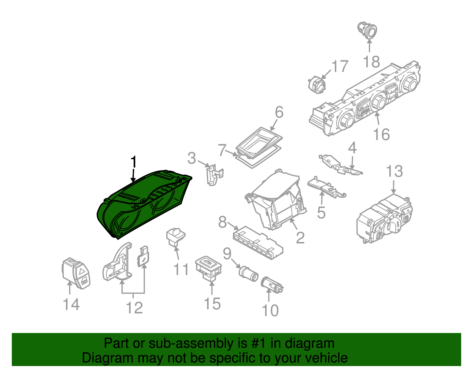 2004-2010 BMW 2004-2010 BMW - Cluster Assembly 62-10-9-194-903 | BMW Parts Wholesale