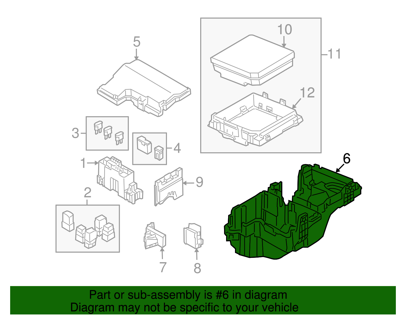 2007-2015 Nissan Relay Box Lower Cover 284B9-JG01A | Nissan RVA