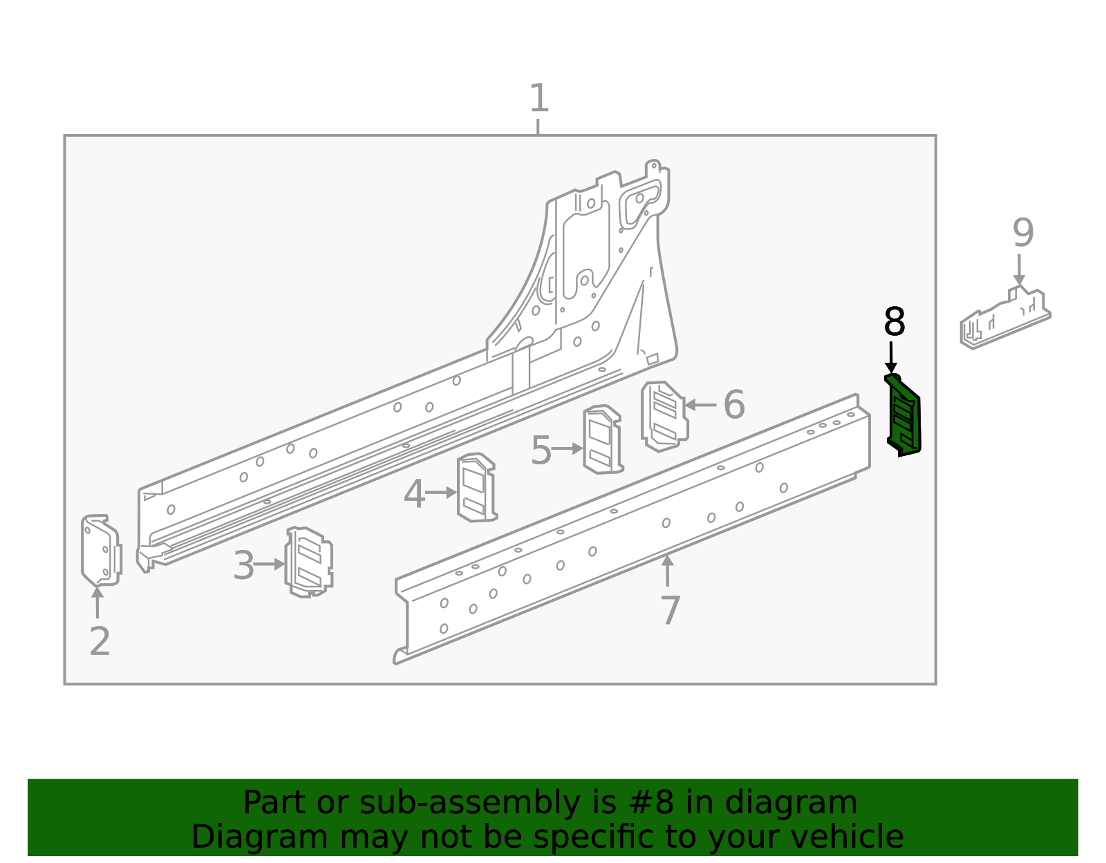 84041472 - High-Quality Passenger Side Rocker Outer Panel Reinforcement ...