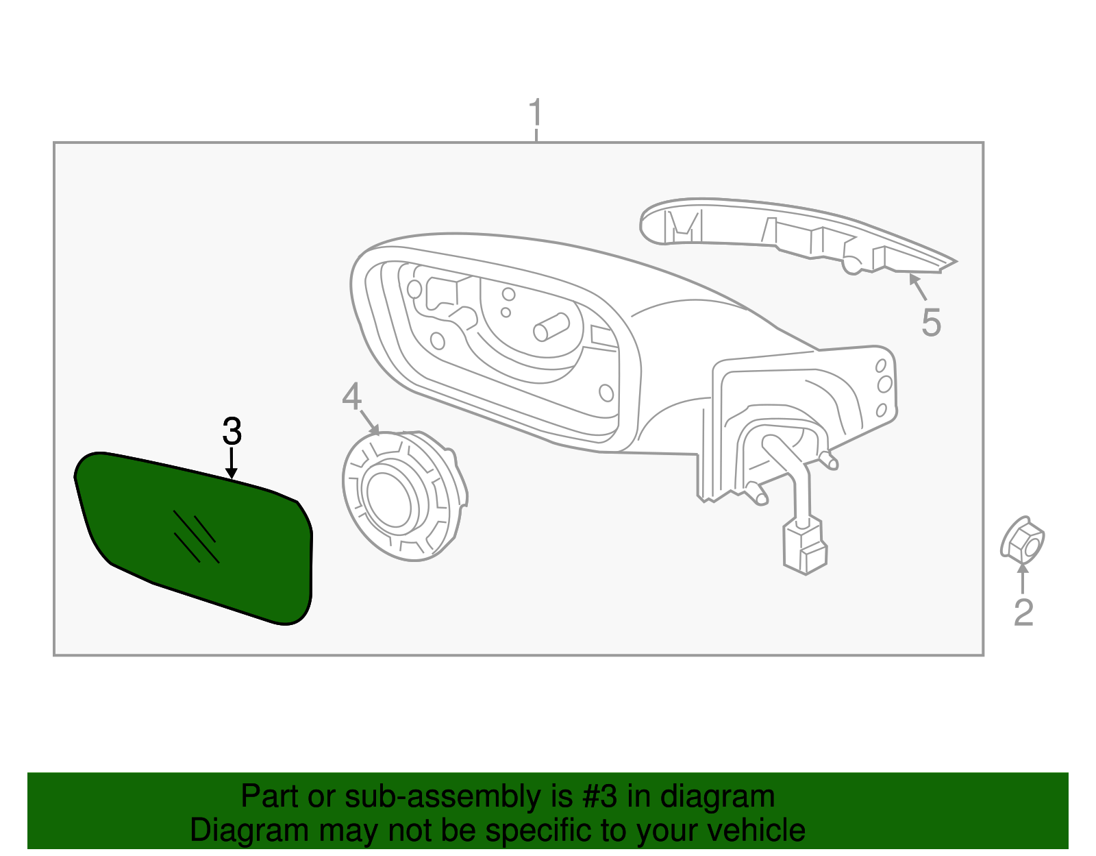 2015-2017 Hyundai Sonata Mirror Glass 87621-C2000 | OEM Parts Online