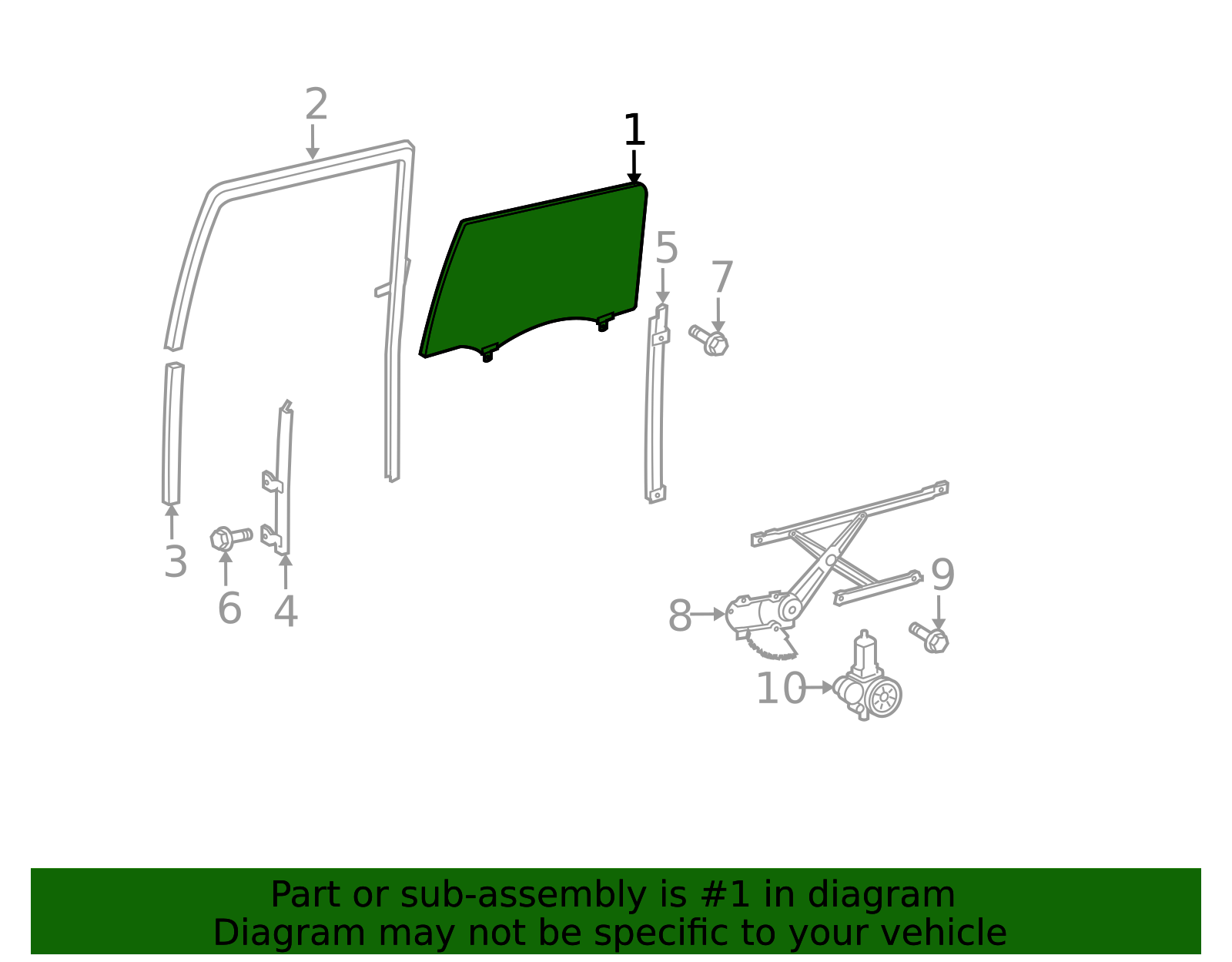 2007-2017 Toyota Tundra Door Glass 68103-0C070 | MotorMotor