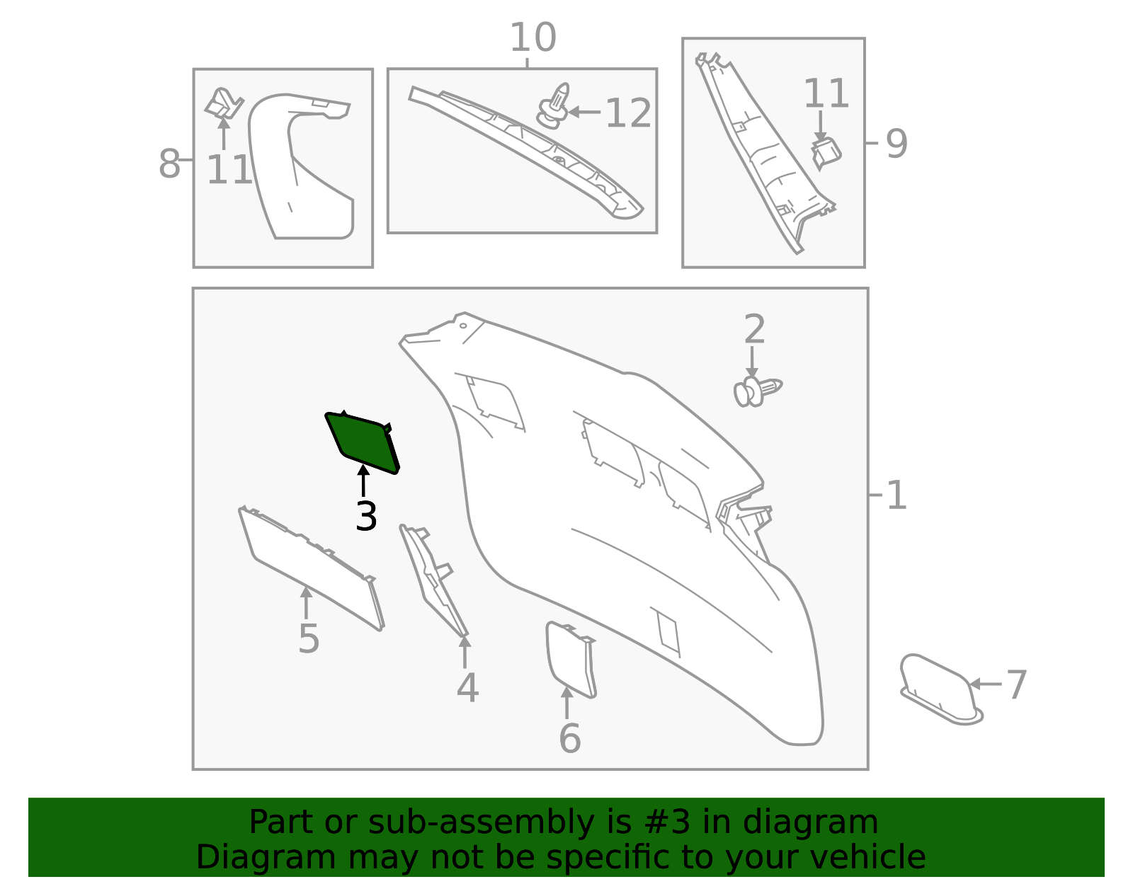 2013-2018 Toyota RAV4 Access Cover 67847-0R040-C0 | MotorMotor