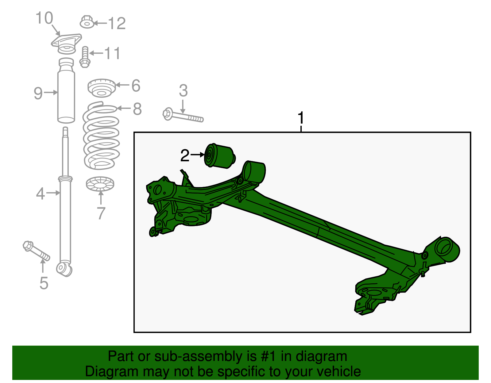 2016-2022 Chevrolet Spark Rear Axle 95374372 | GM Parts Center