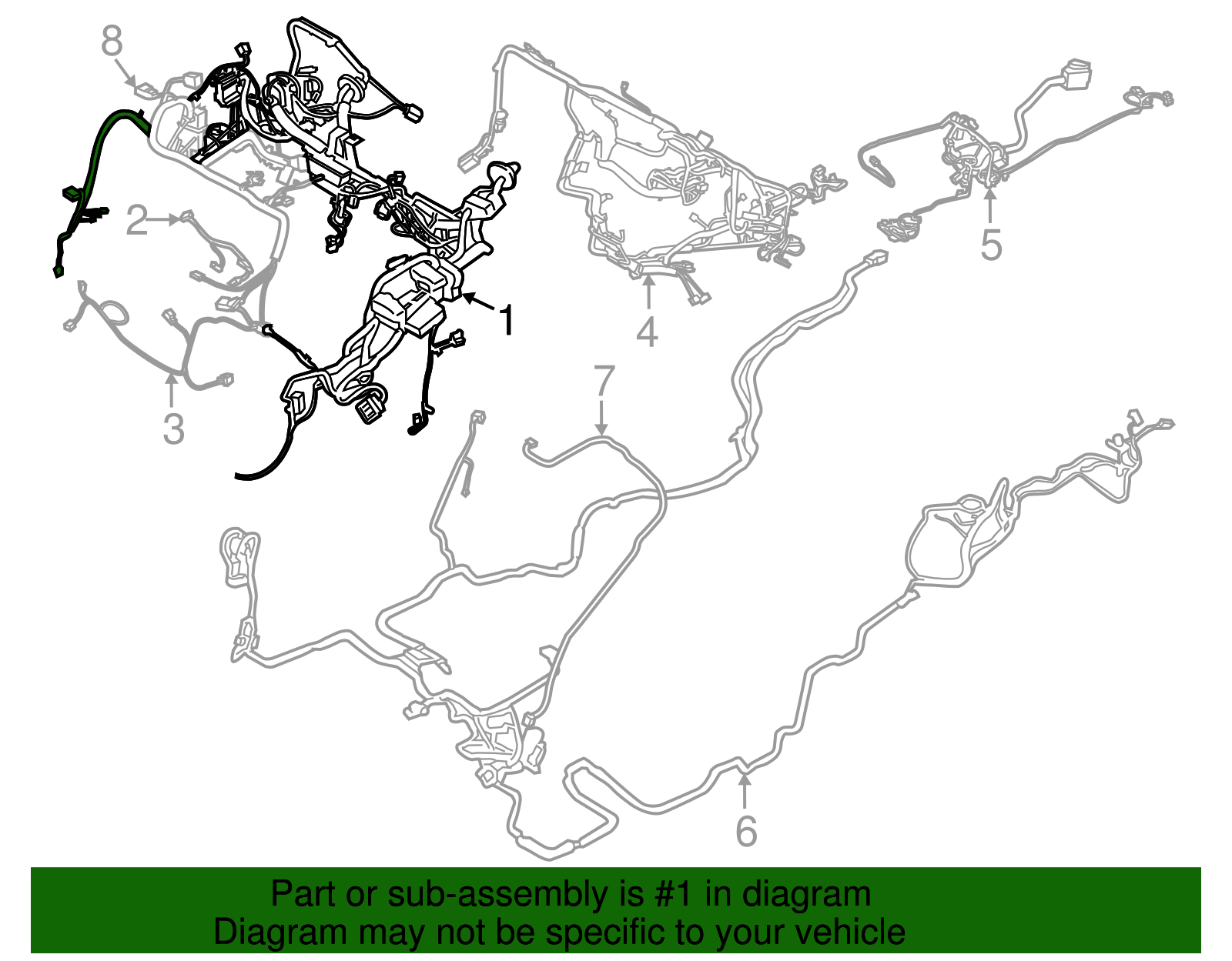 2018-2020 Lincoln MKZ | Wire Harness | JP5Z-12A581-G | Walls' Ford Parts