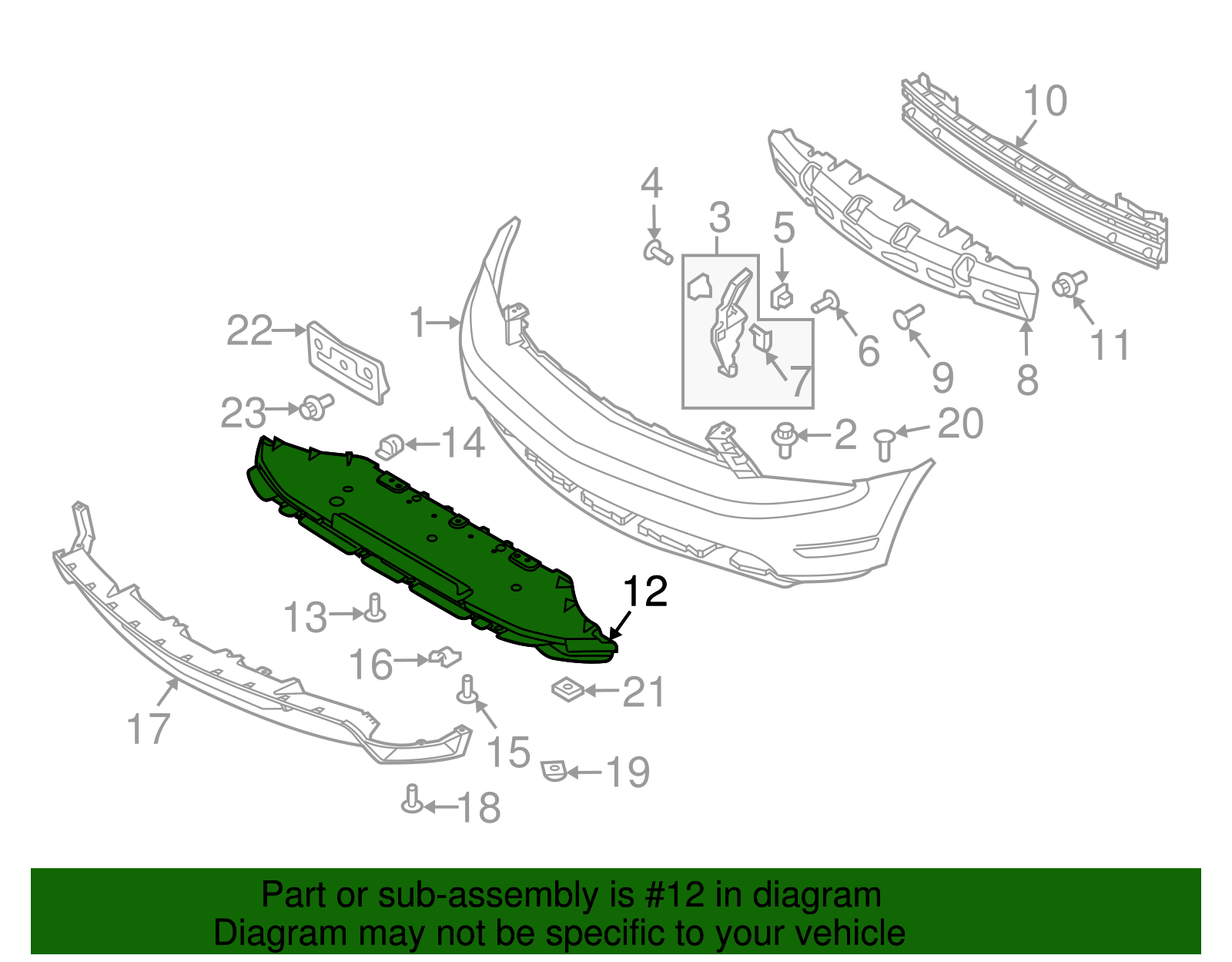 2010 Ford Mustang Lower Shield AR3Z-17626-A | Ford OEM Parts Outlet