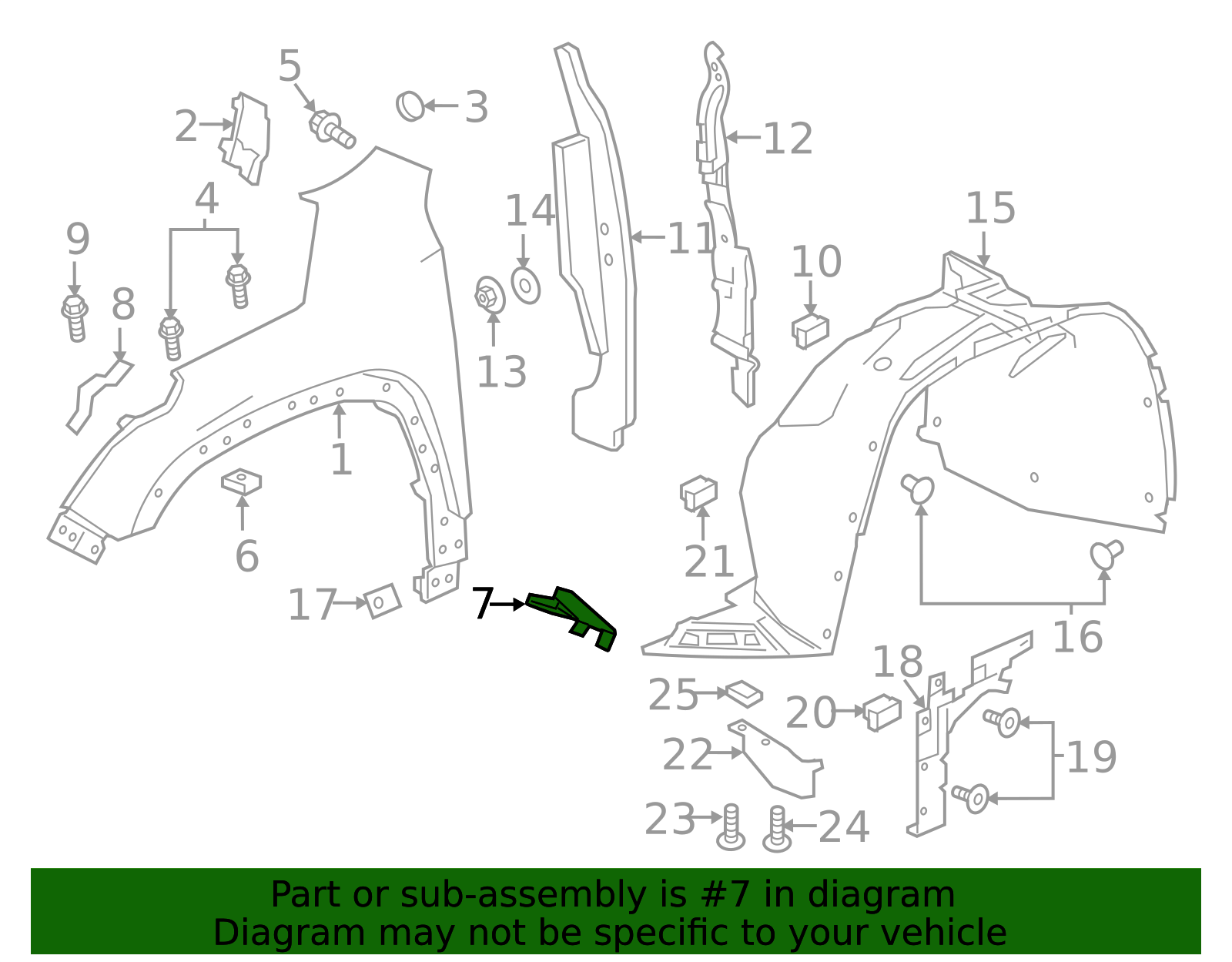 42441544 - High-Quality Front Driver Side Fender Front Lower ...
