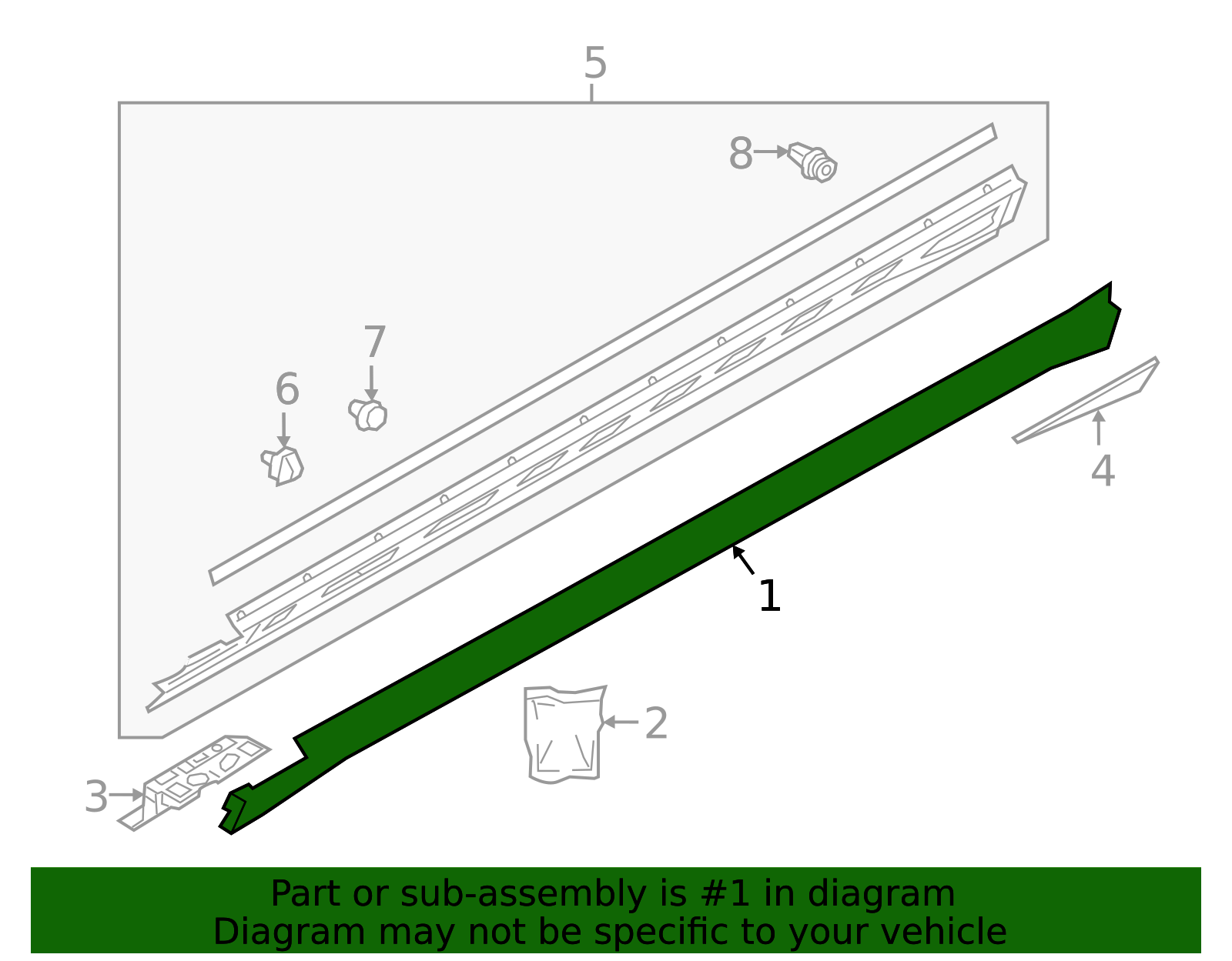 2019-2025 Audi Rocker Molding 4N4-853-860-B-GRU | Audi USA Parts