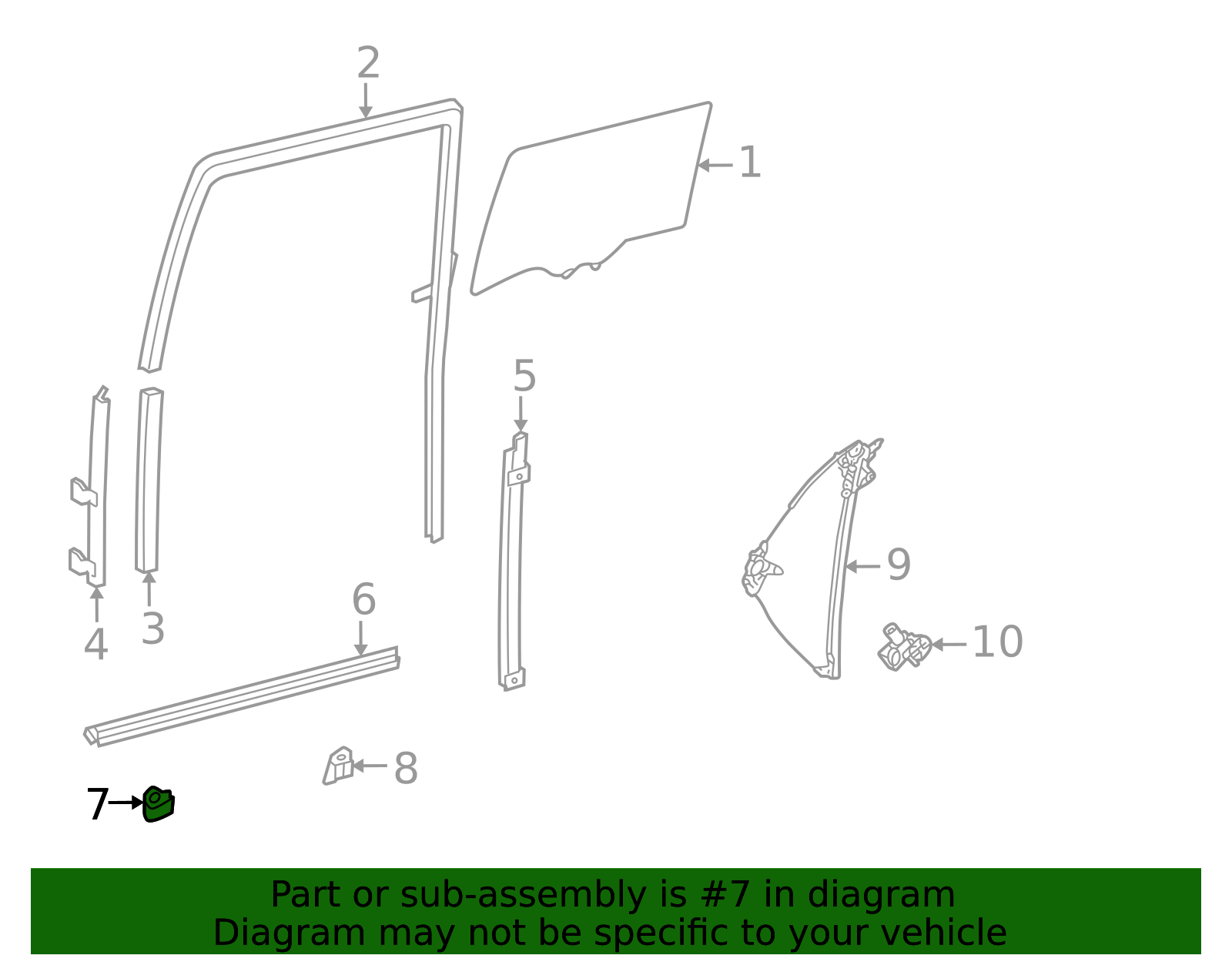 2022-2026 Toyota Door Shell Seal 68196-0C020 | Toyota Parts Center