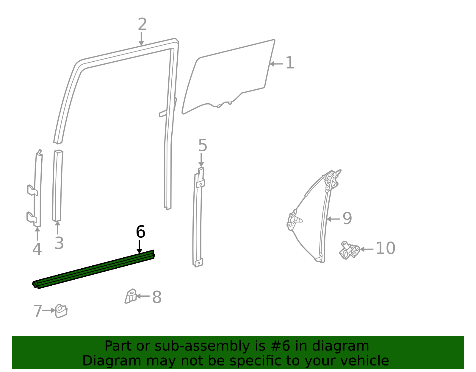 2022-2026 Toyota Tundra Door Window Belt Weatherstrip 68174-0C060 ...