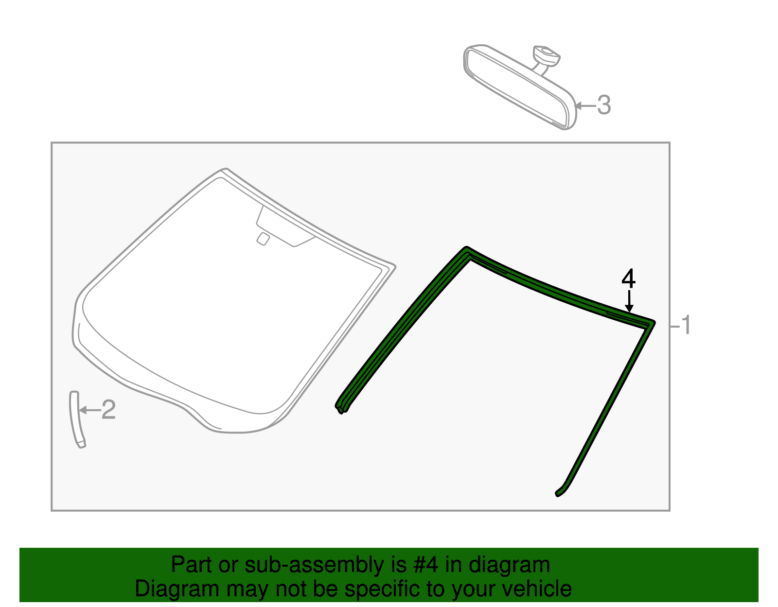 D651-50-601 - Windshield Molding 2011-2014 Mazda 2 | Florida Mazda Parts