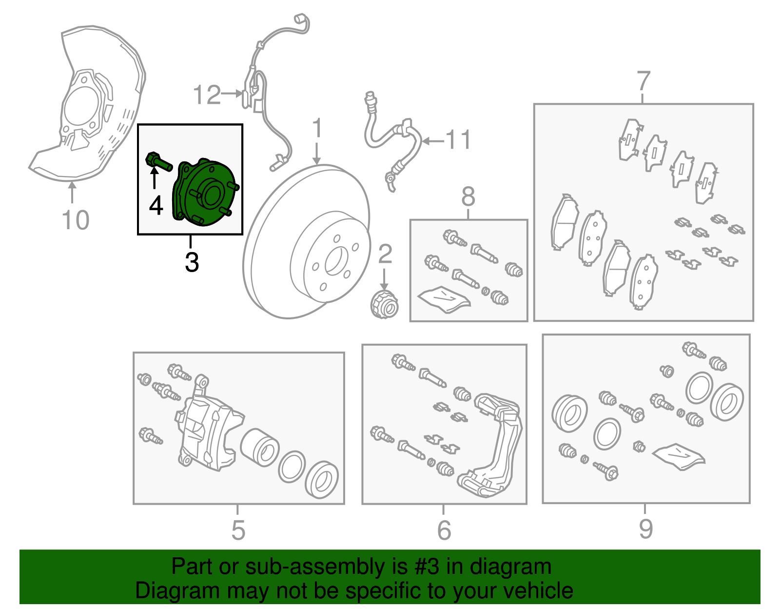 2018-2022 Toyota C-HR Hub Assembly 43550-F4010 | OEM Parts Online