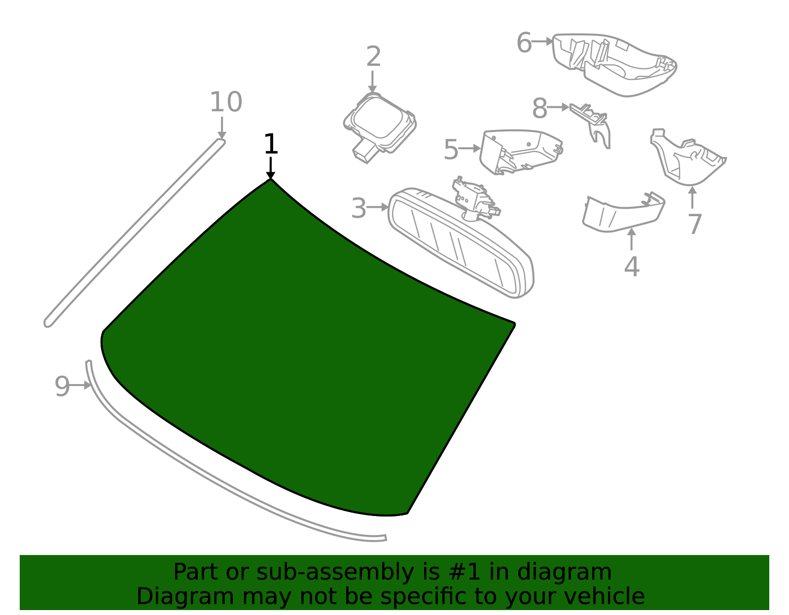 2008-2011 Volvo Windshield 31217010 | GetOEMParts.com
