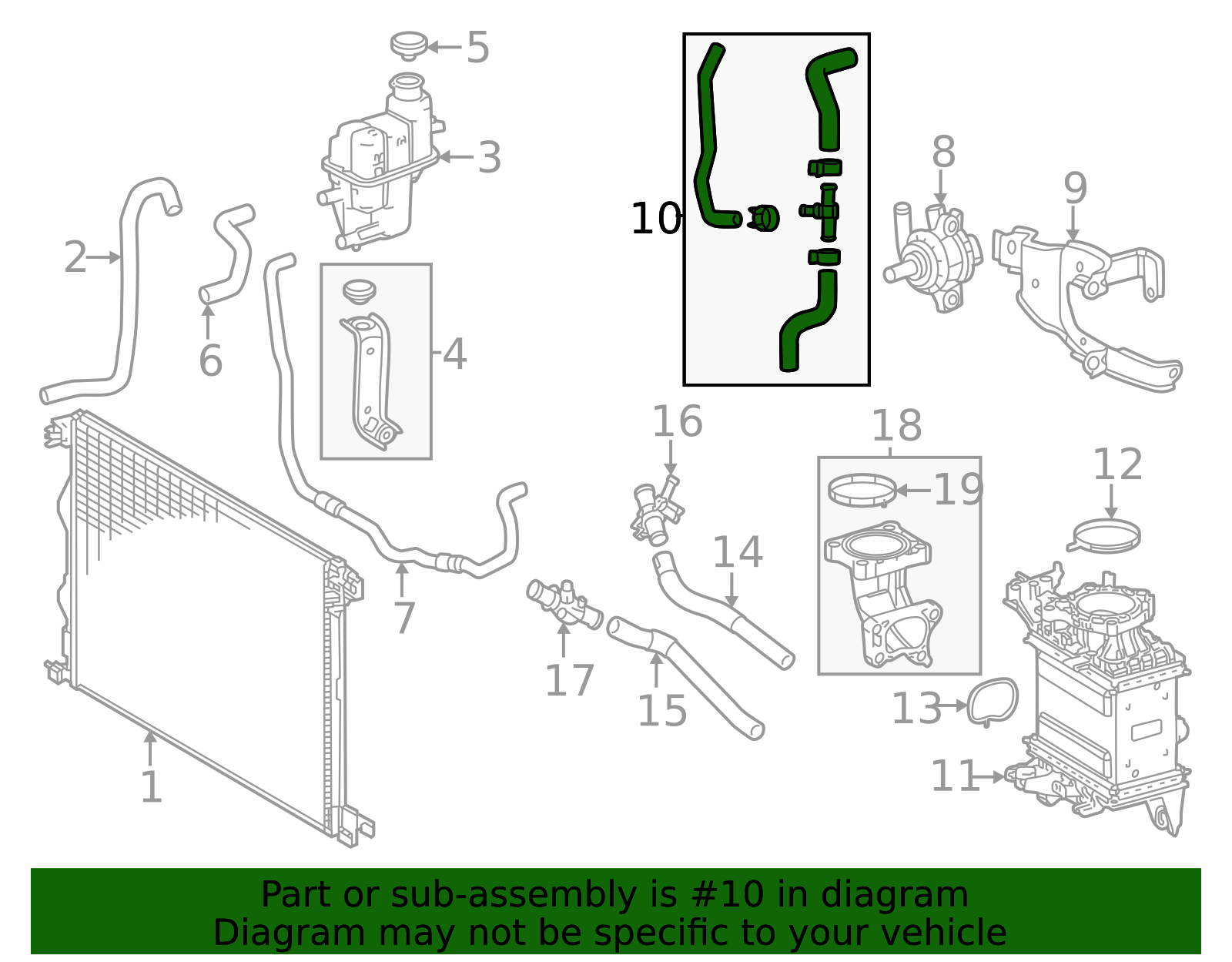 2023-2025 Toyota Drive Motor Inverter Radiator Hose G90A0-0E030 ...