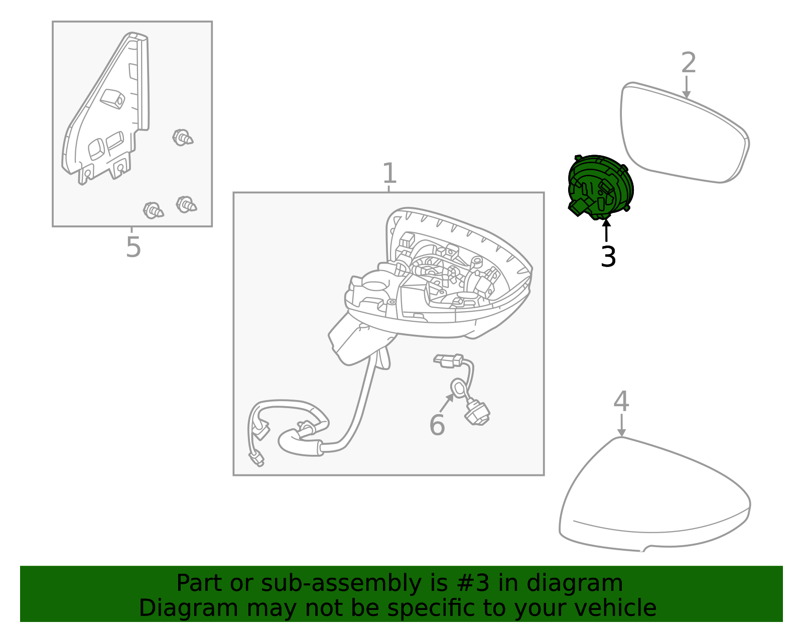 96367-6RR0E - Mirror Motor - 2021-2025 Nissan Rogue | Nissan OEM Parts Direct