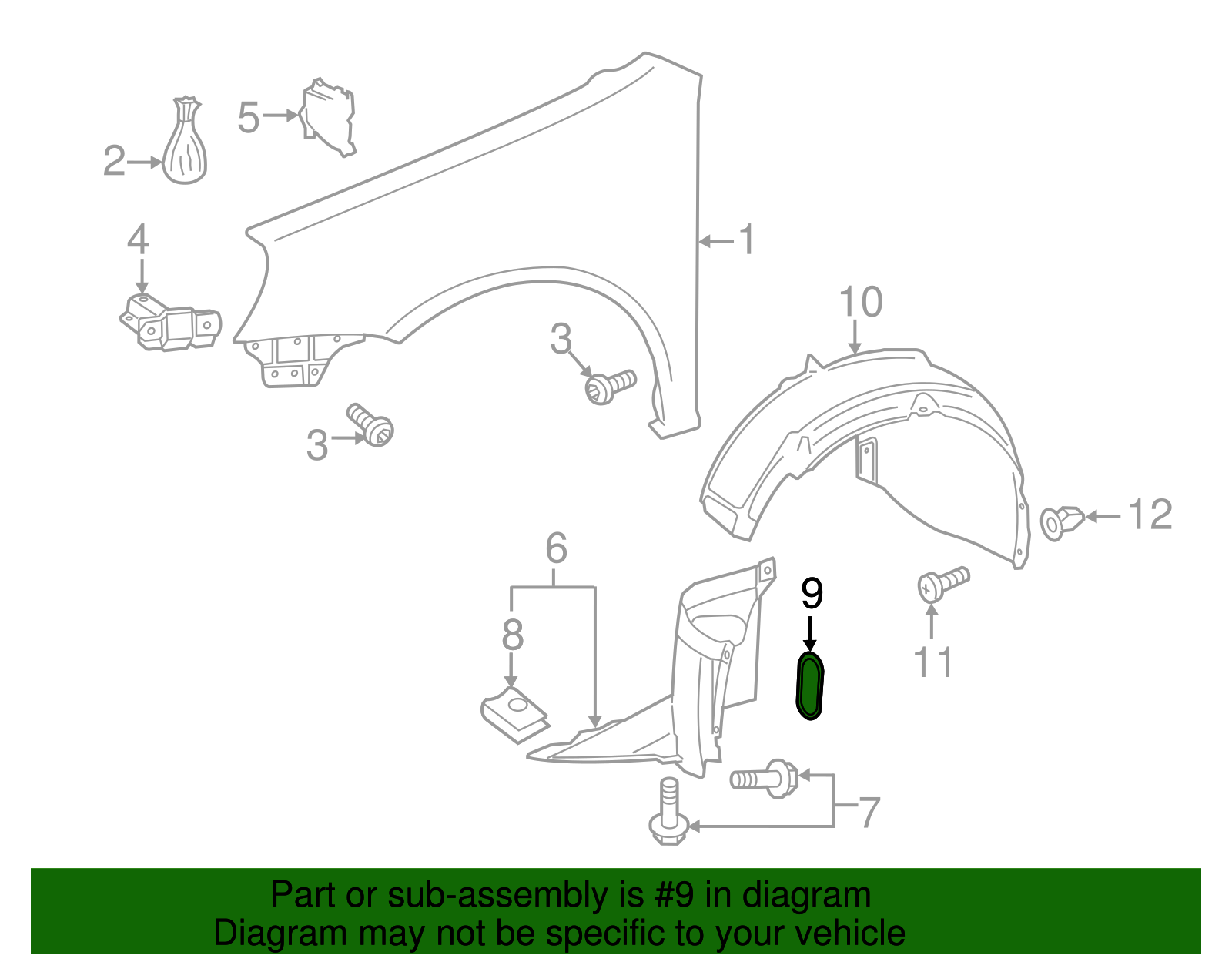 5K0-805-413-A - Hole Cover 2010-2014 Volkswagen GTI | Volkswagen ...