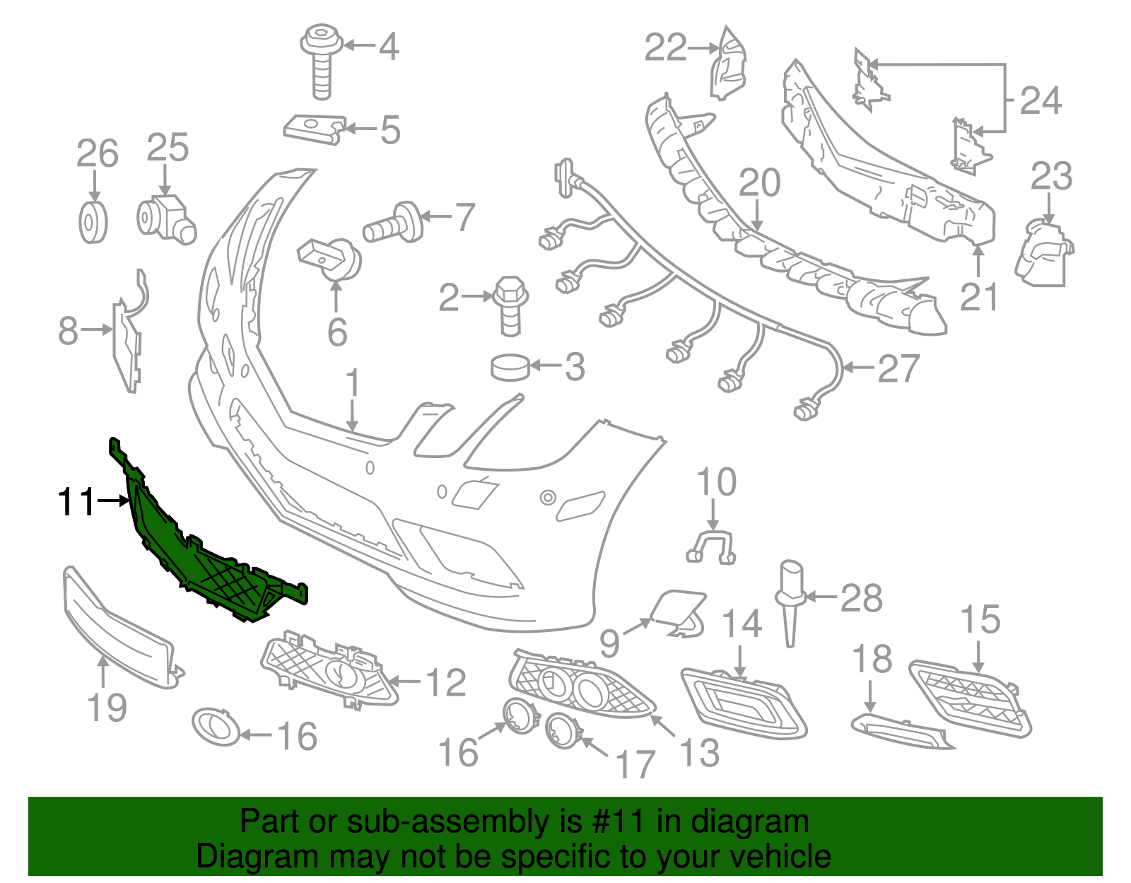 207-880-01-85 - Center Grille 2013 Mercedes-Benz | Mercedes-Benz ...