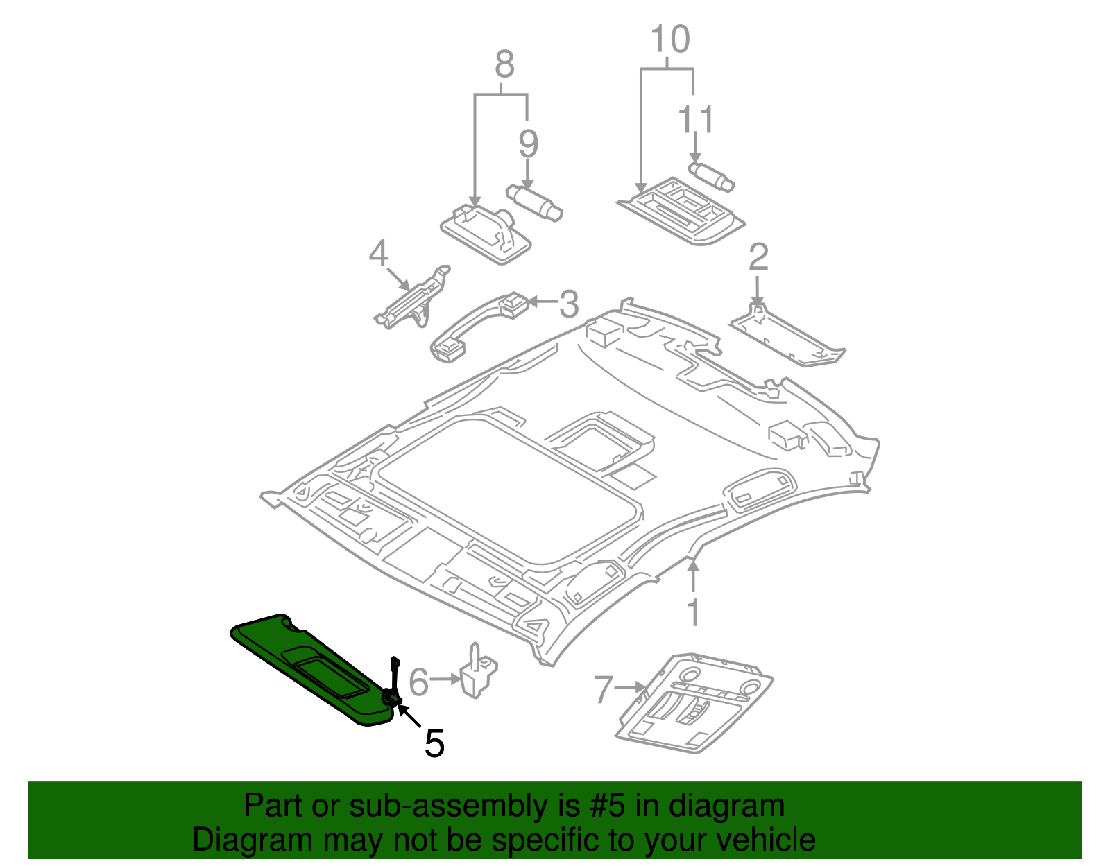 2010-2013 BMW Sun-Visor 51-16-7-252-081 | BMW OEM Parts