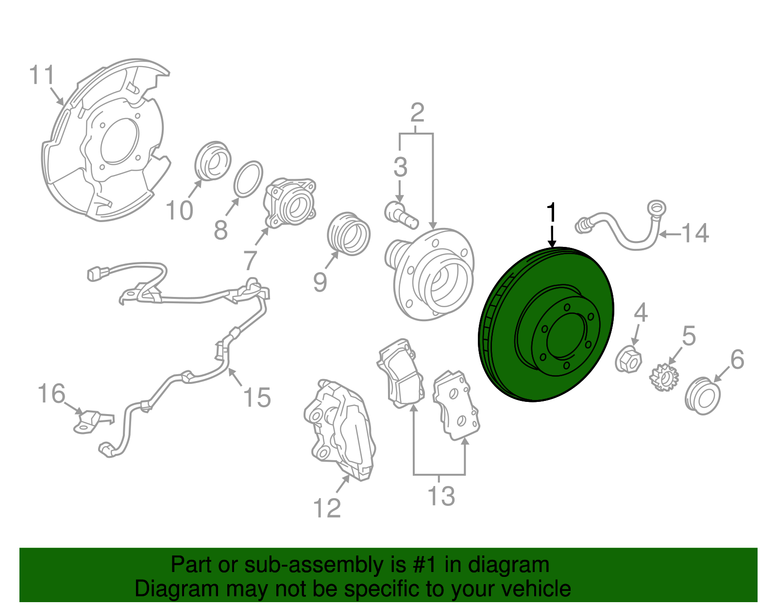 2005-2023 Toyota Tacoma Disc Brake Rotor (Front) 43512-04052 | OEM ...