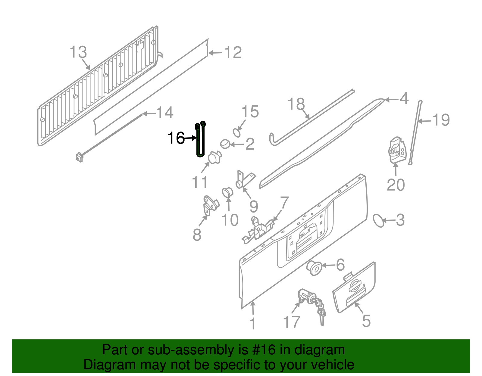 90460-ZR00A - 2004-2015 Nissan TITAN - Stay | Anicra Nissan Parts