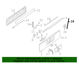 E0C50-ZH00JNW - Value Advantage™ STAY ASSY REAR GATE Official Nissan ...