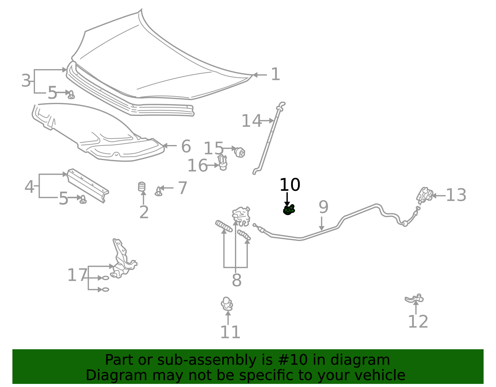 Genuine Official Toyota Release Cable Clamp part# 90469-01009 for 2001 ...
