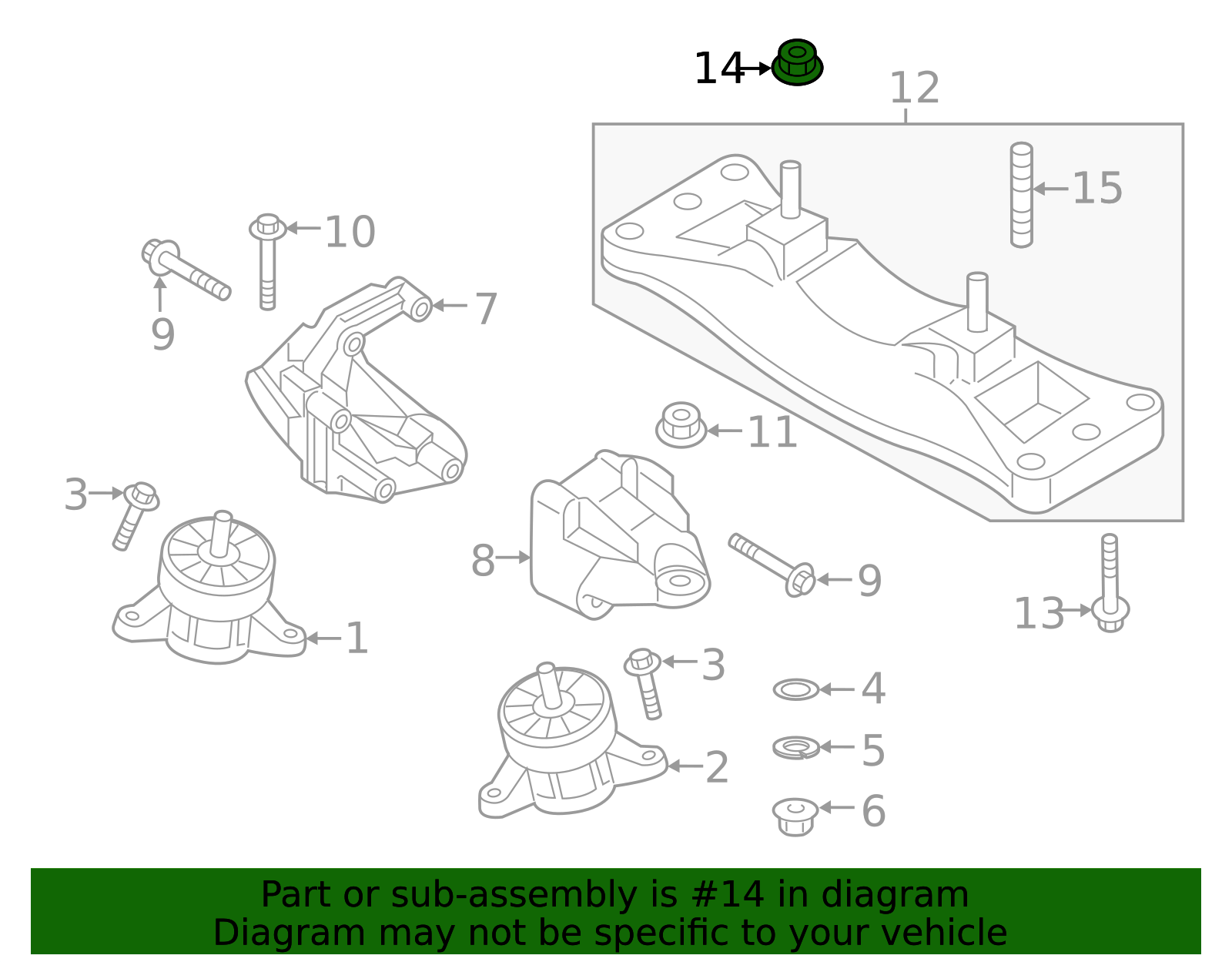 1996-2025 Hyundai Power Brake Booster Nut 13396-08007-K | QuirkParts