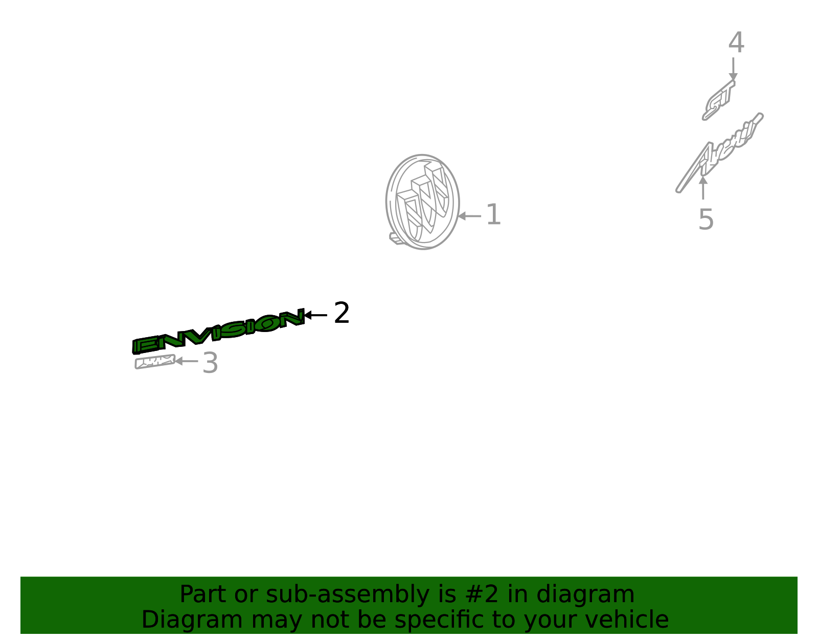 2022-2023 Buick Envision Nameplate 85115831 GM | GMPartsDirect.com