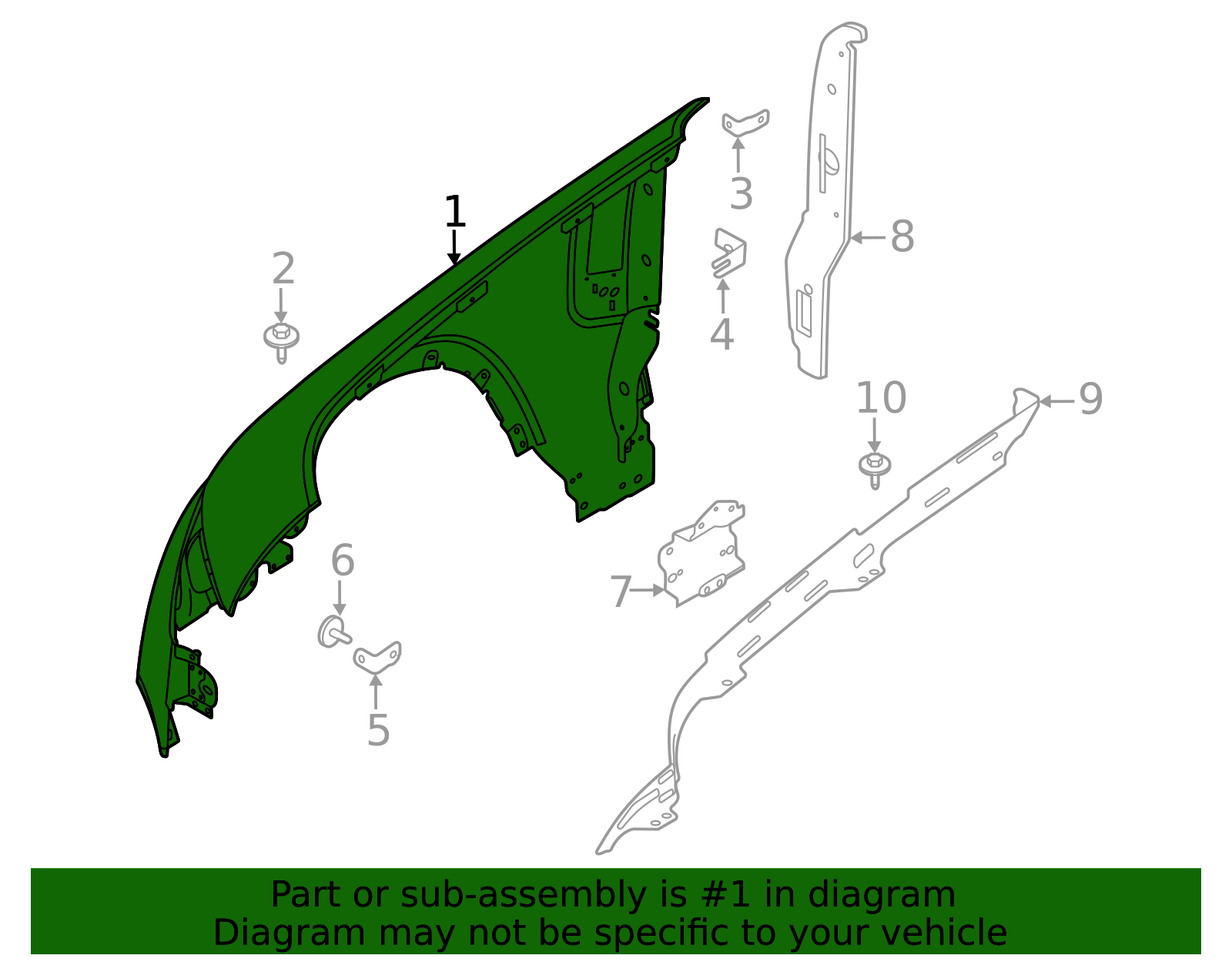 Genuine Fender for 2020-2023 Land Rover | Land Rover Part# LR131386 ...
