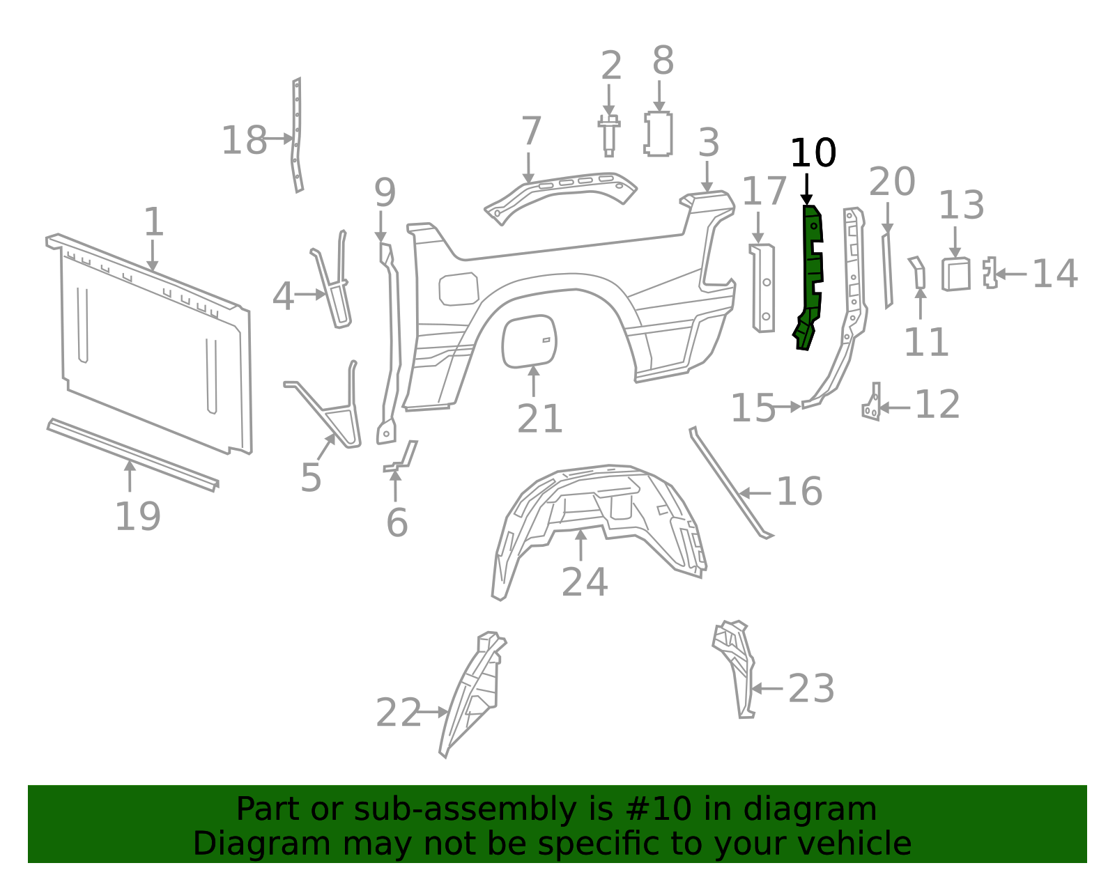 2019-2024 Ram 1500 Panel 68302670AE | Mopar Parts Canada