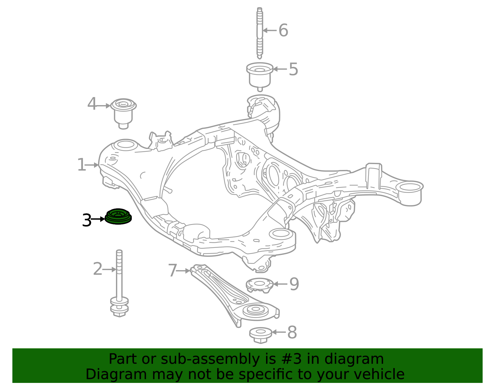 2023-2025 Toyota 2023-2024 Toyota - Suspension Cross-Member Stop 52277 ...