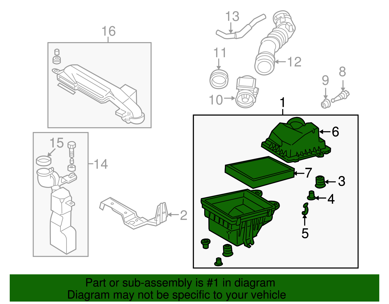 FP47-13-320C - Air Cleaner Assembly - 1999-2003 Mazda | Mazda Swag