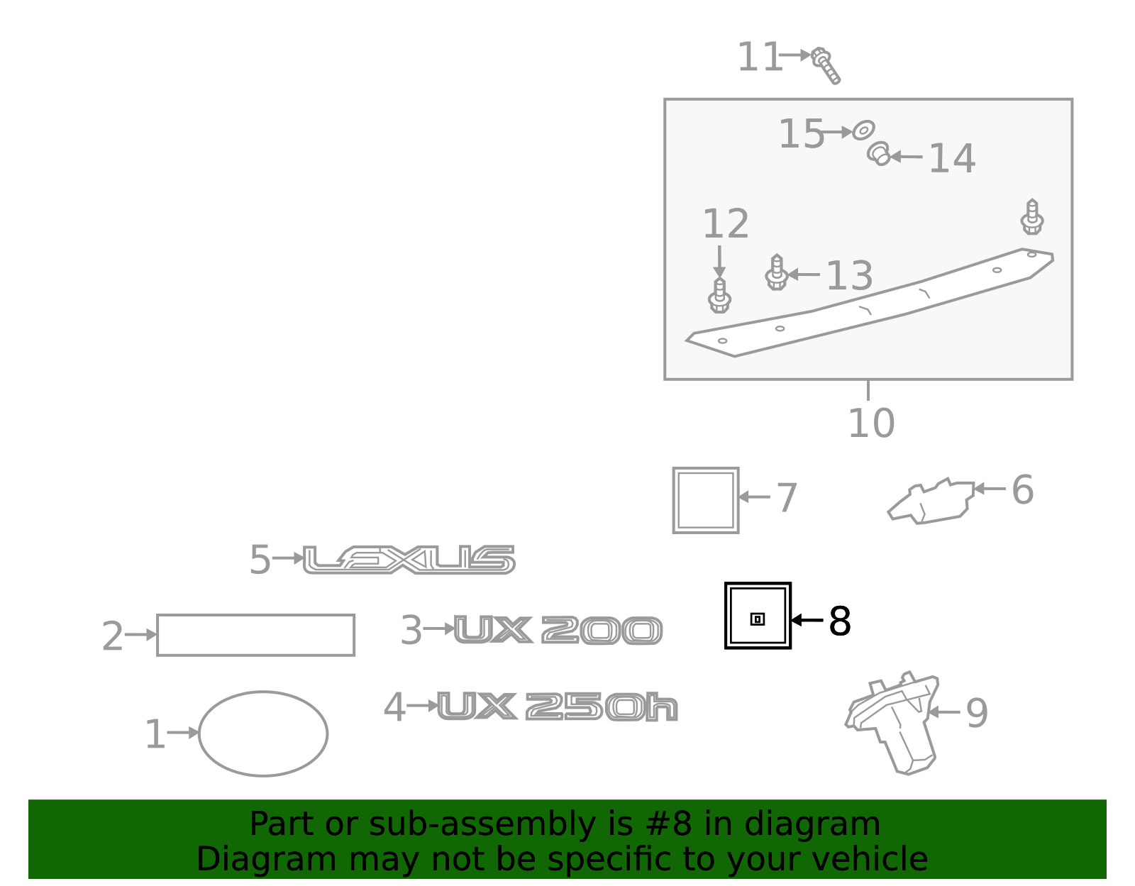2019-2025 Lexus Lift Gate Switch 84840-47040 | OEM Parts Online