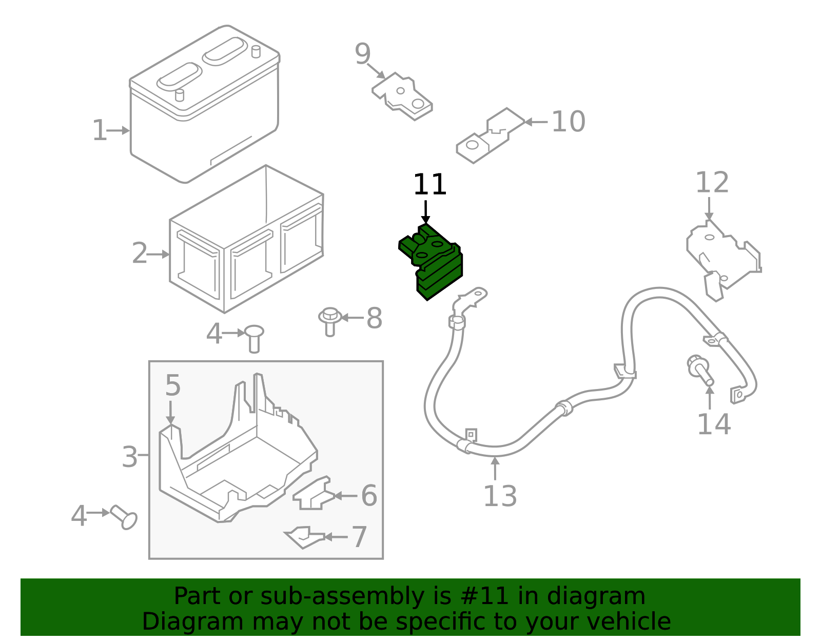 24380-EZ00A - High-Quality Battery Cable Bracket for AutoNation Parts