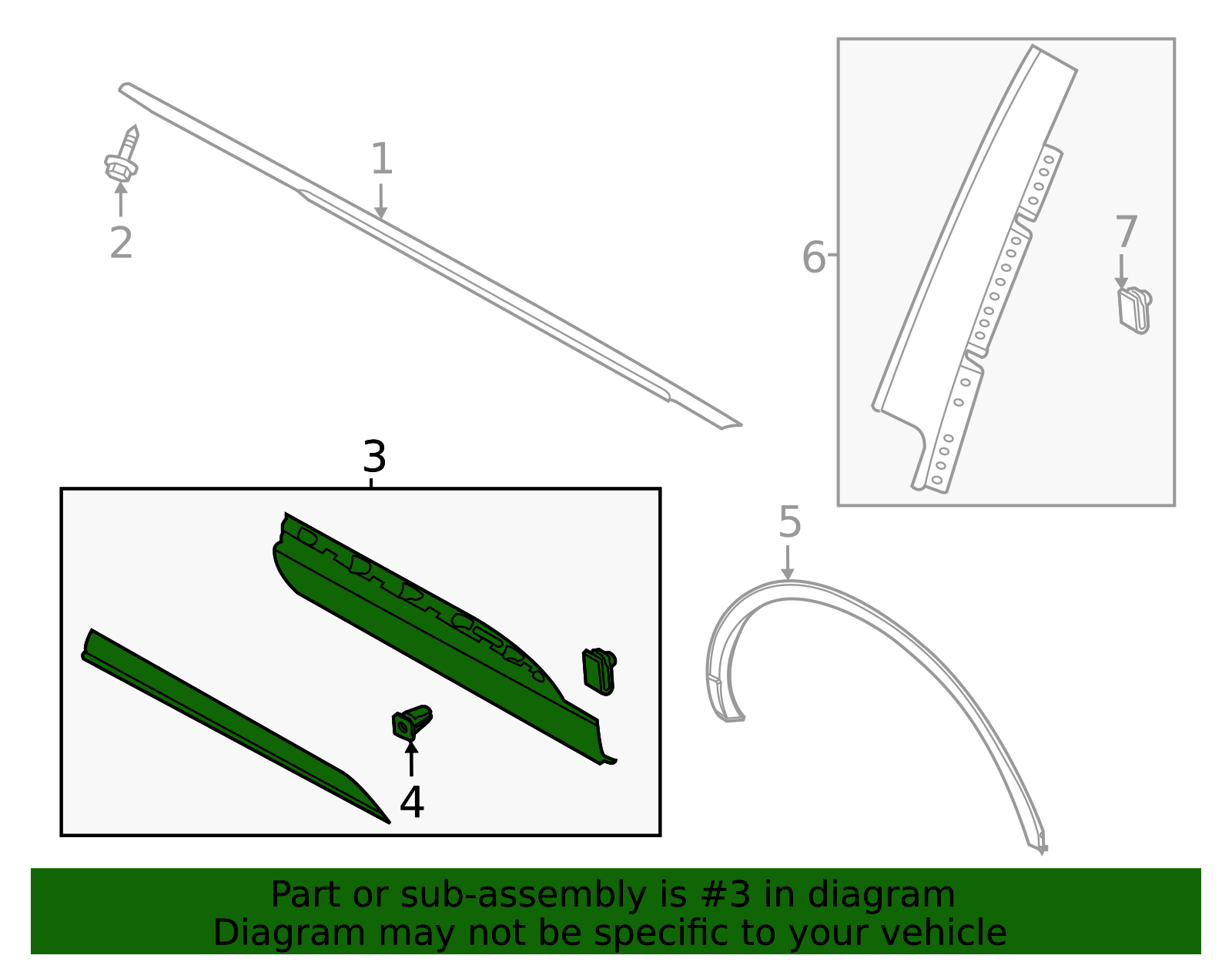 2020-2025 Lincoln Aviator Lower Molding LC5Z-7825556-BB | Awesome Parts ...