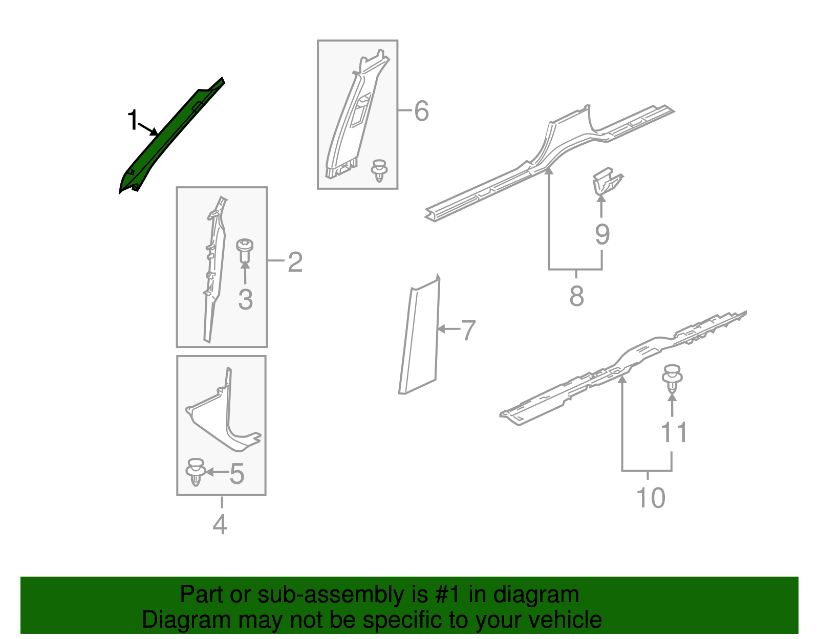 2010-2013 Land Rover Range Rover Sport Windshield Pillar Trim LR014665 ...