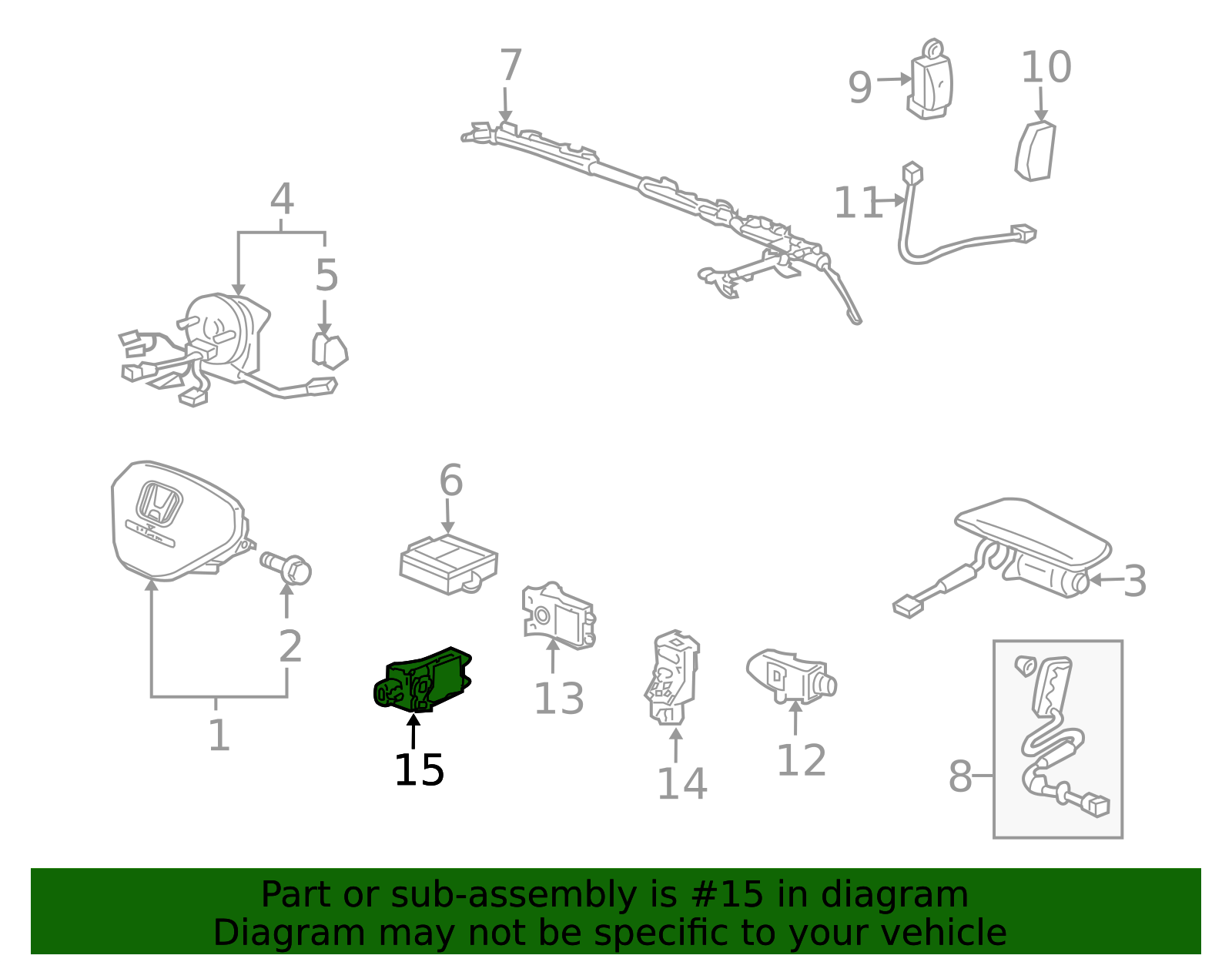 OEM 2009-2014 Honda Suspension Yaw Sensor 39960-SYY-003 | Honda ...