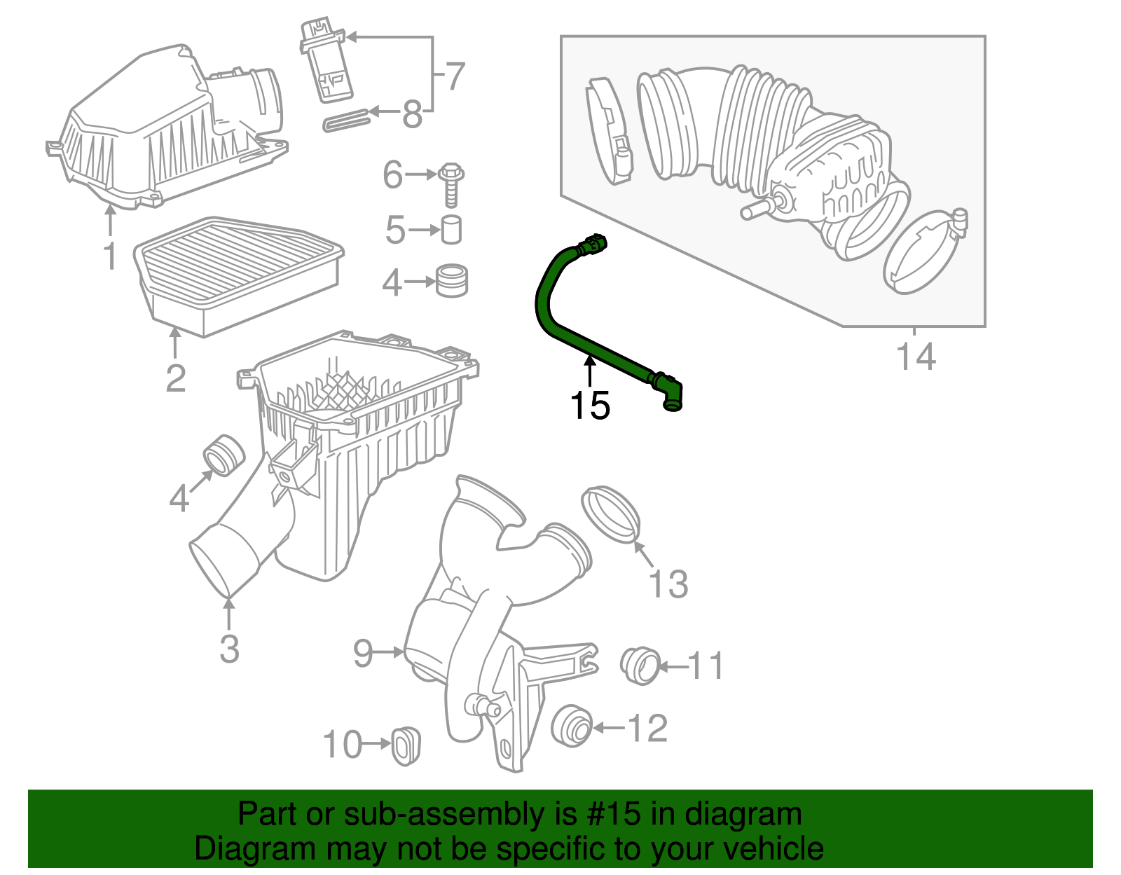 2012 GM Positive Crankcase Ventilation (PCV) Tube 12634292 | Shop ...