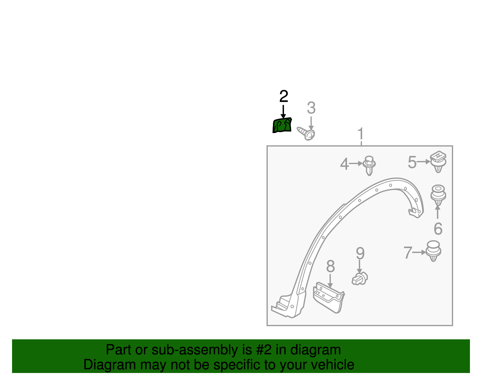 2013-2016 Mazda CX-5 Wheel Opening Molding Bracket - Driver's Side (LH ...
