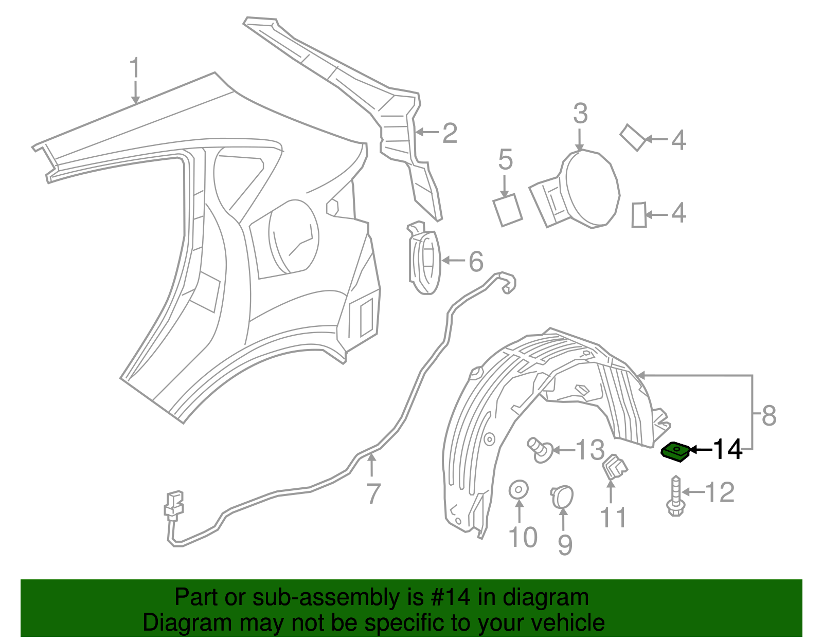 90304-SE3-000 - Wheelhouse Liner U-Nut 2007-2022 Honda | Honda Parts Online