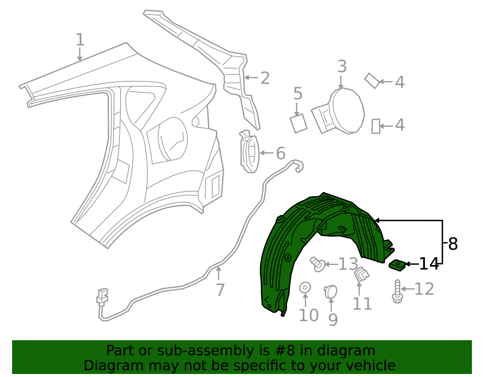 74552-T7W-A01 - Wheelhouse Liner 2016-2022 Honda HR-V | Honda Parts Online