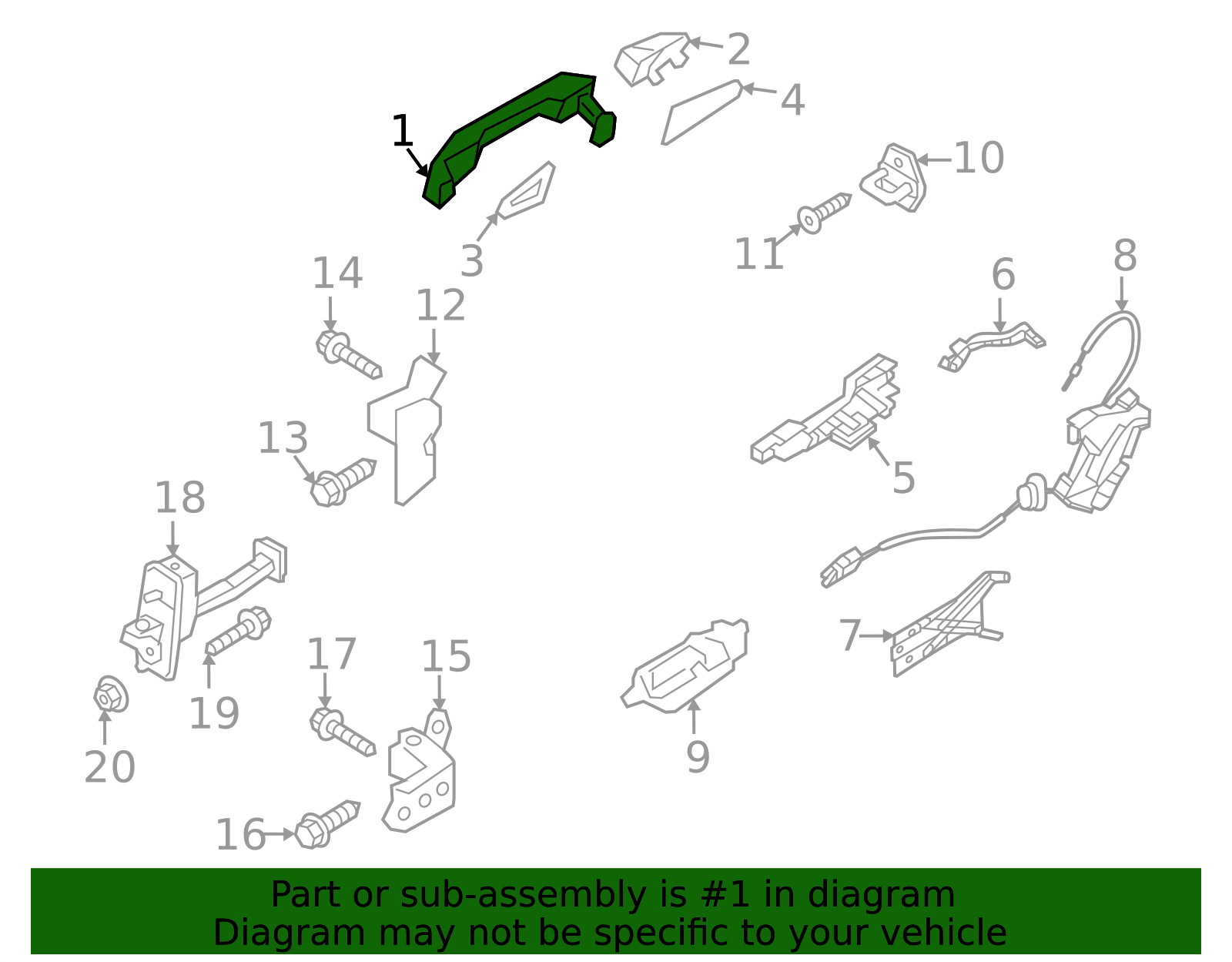 82651-Q5210 - Handle, Outside 2021-2023 Kia Seltos | Kia.Parts Store