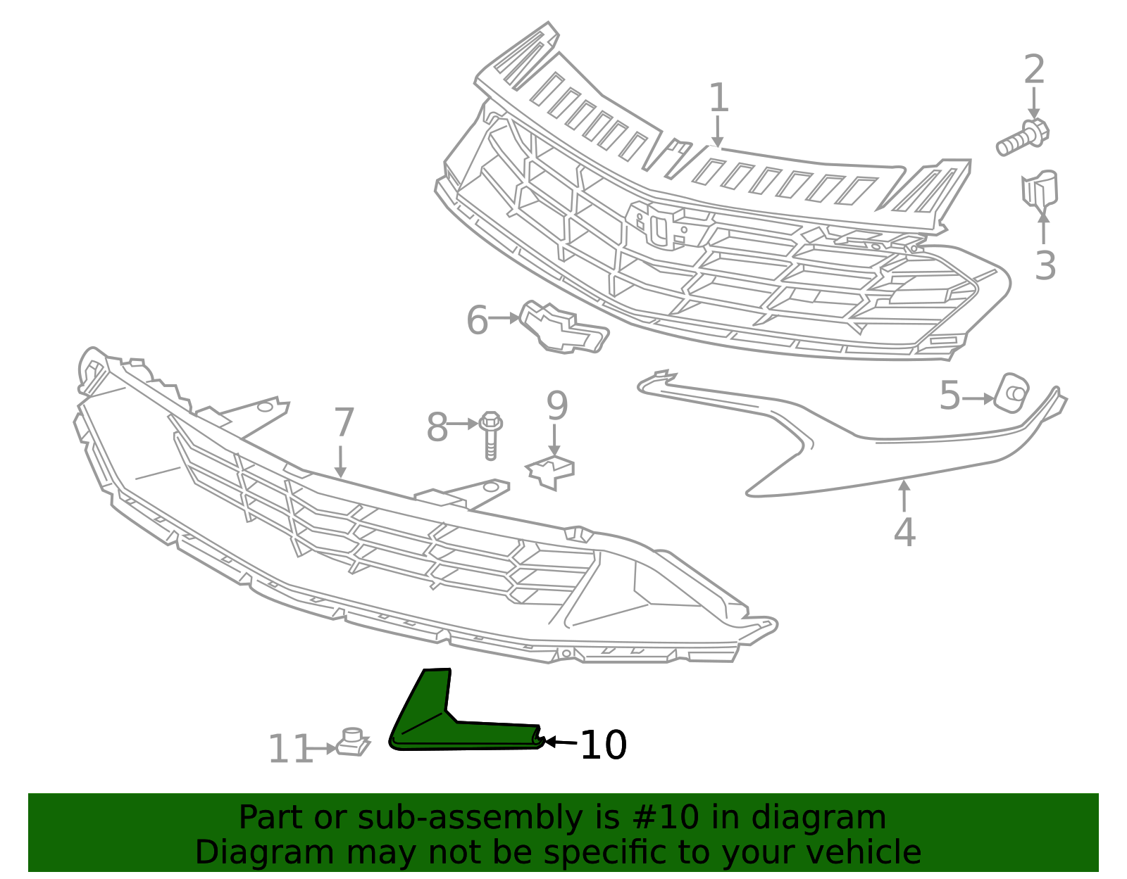 84324801 - 2019-2023 Chevrolet Camaro - Passenger Side Grille Insert ...