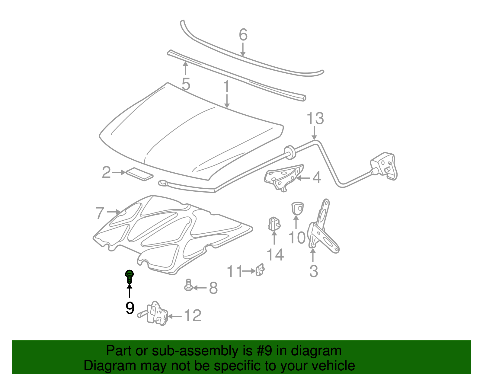 2004-2007 GM Hood Stop Buffer 11588868 | Shop Matick Buick GMC
