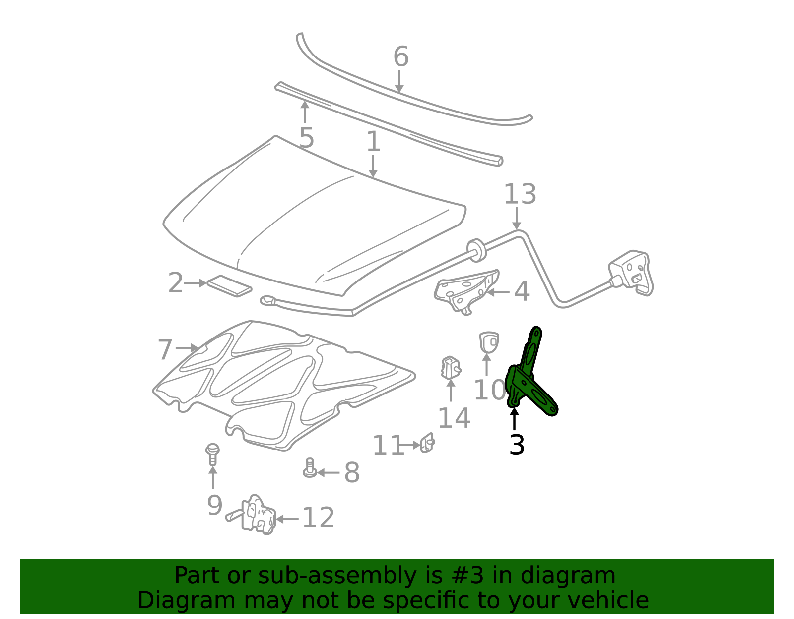 15035591 - 1999-2007 GM - Hood Open Assist Spring | Partners Chevy