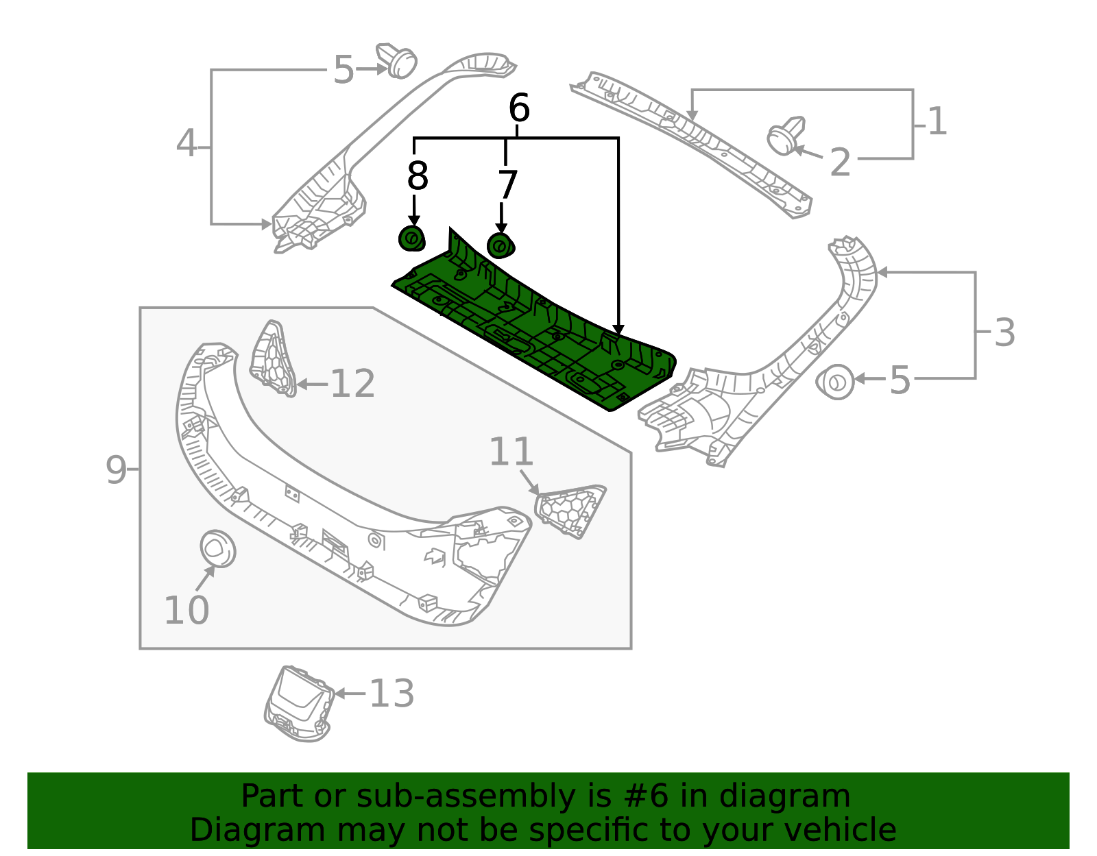 81715-G2001-T9Y - High-Quality Liftgate Pull Handle for 2017-2022 ...