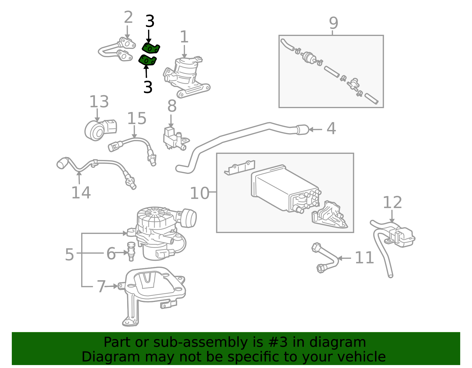2005-2023 Toyota Tacoma Secondary Air Injection Control Valve Gasket ...