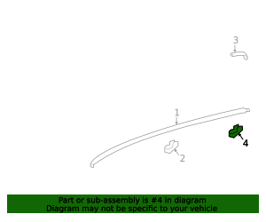 75561-08040 - Drip Molding Clip 2011-2025 Toyota | Brantford Toyota Parts